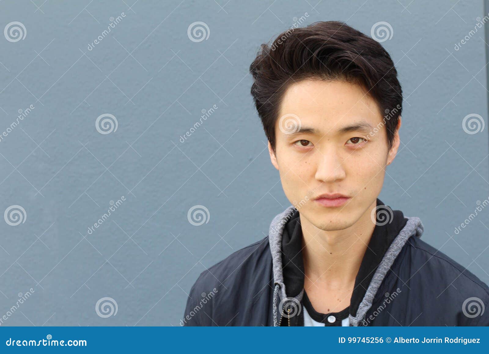 Man with Neutral Expression Closeup Stock Photo - Image of cold, korean ...