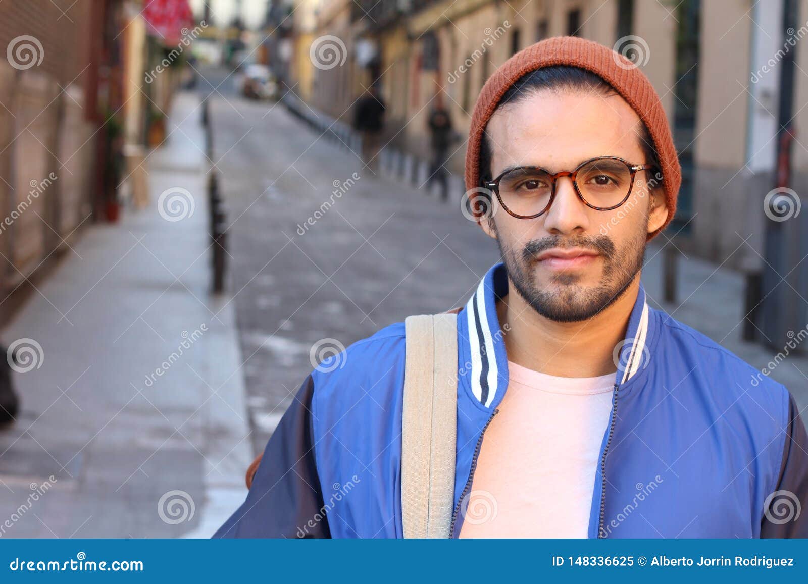 Man with a Neutral Expression Outdoors Stock Image - Image of black ...