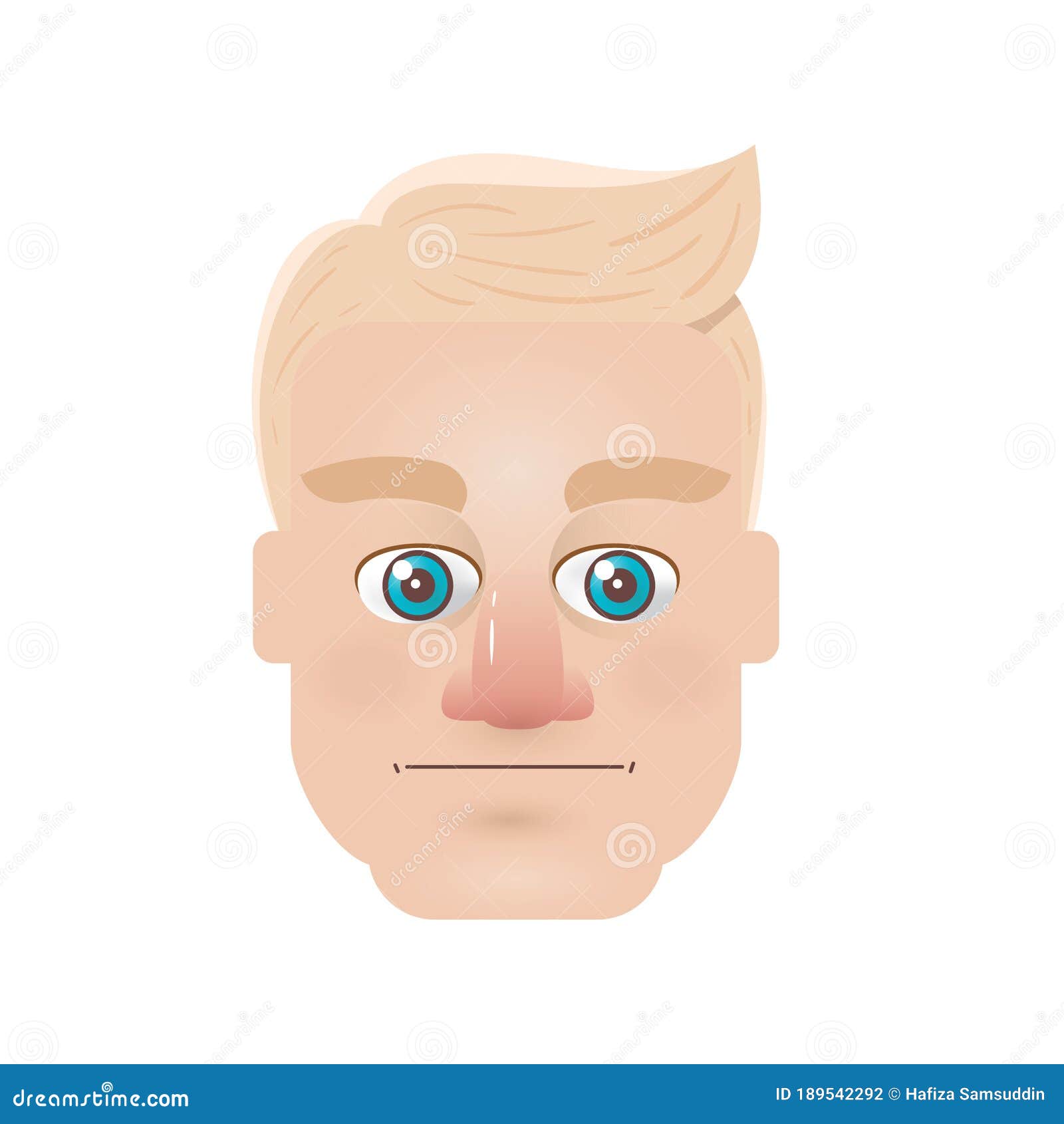 Man with Neutral Face. Vector Illustration Decorative Design Stock ...