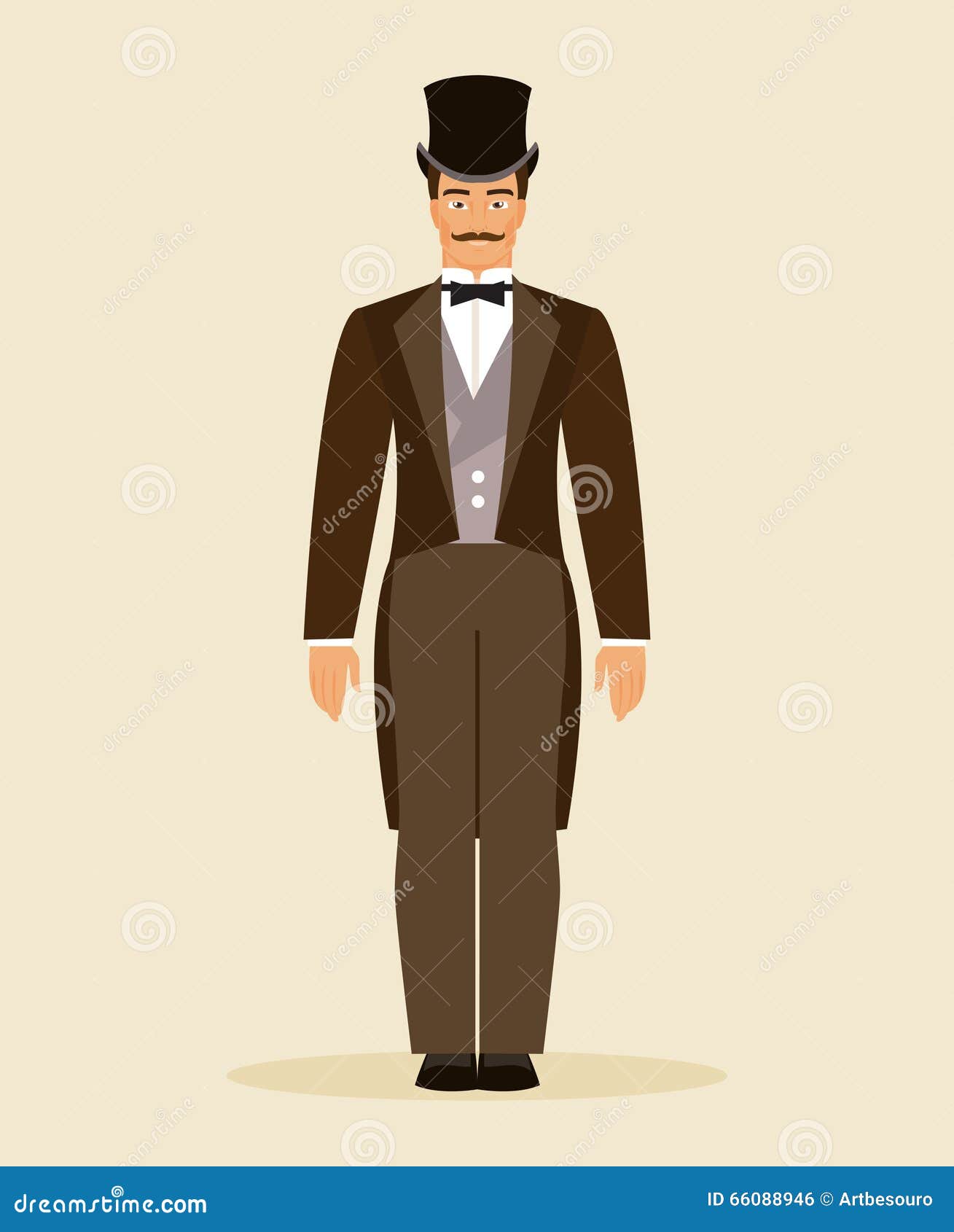 The Man of the Nineteenth Century. Vector Illustration Stock Vector ...