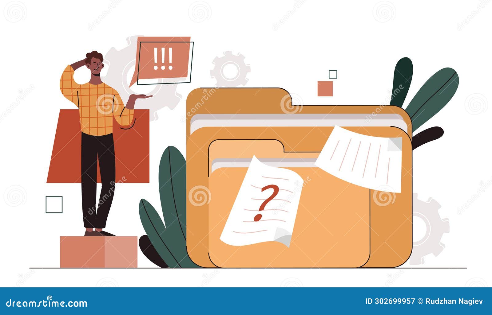 Man with No Data Vector Concept Stock Vector - Illustration of system ...