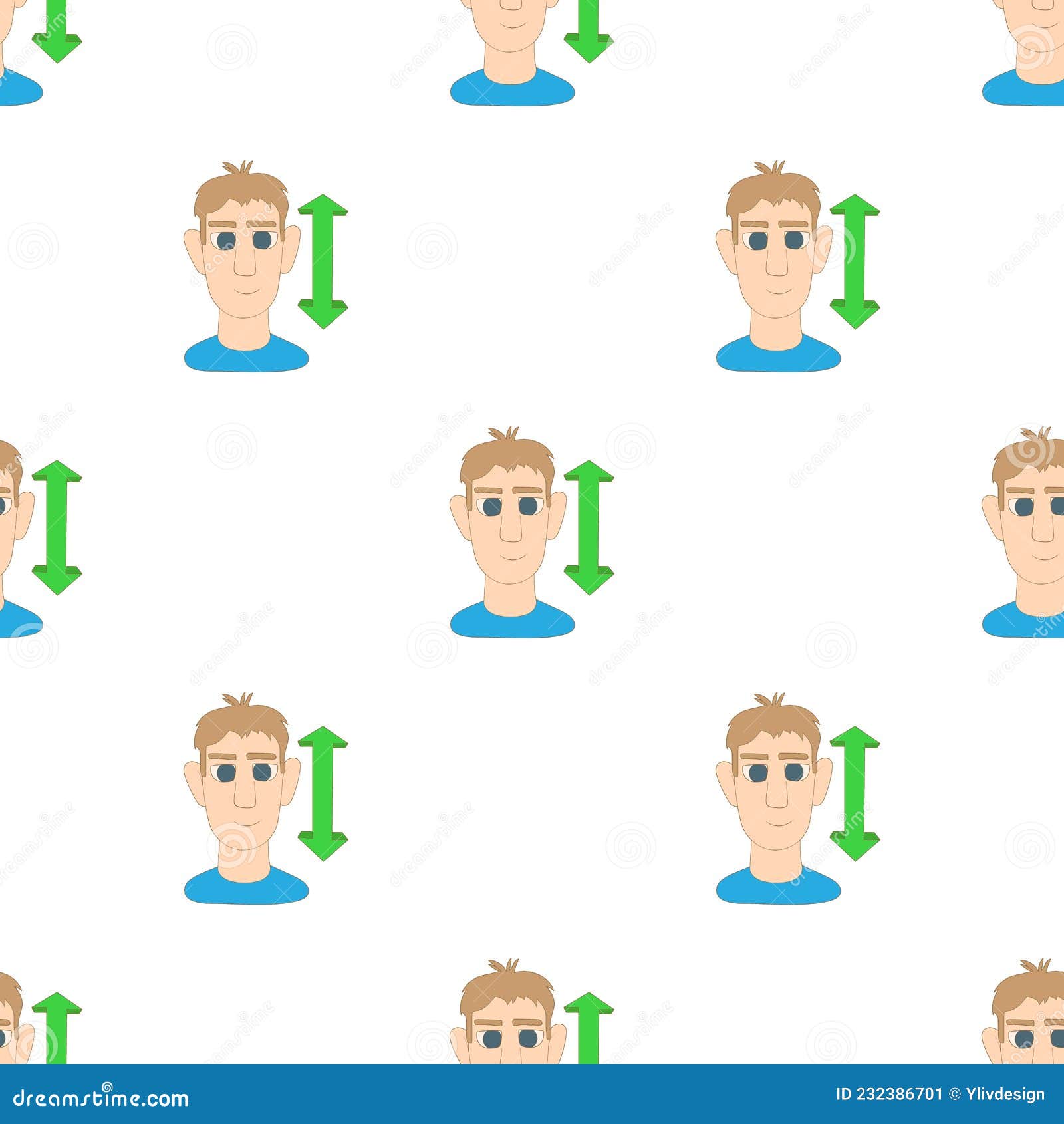Man Nod Pattern Seamless Vector Stock Vector - Illustration of favor ...