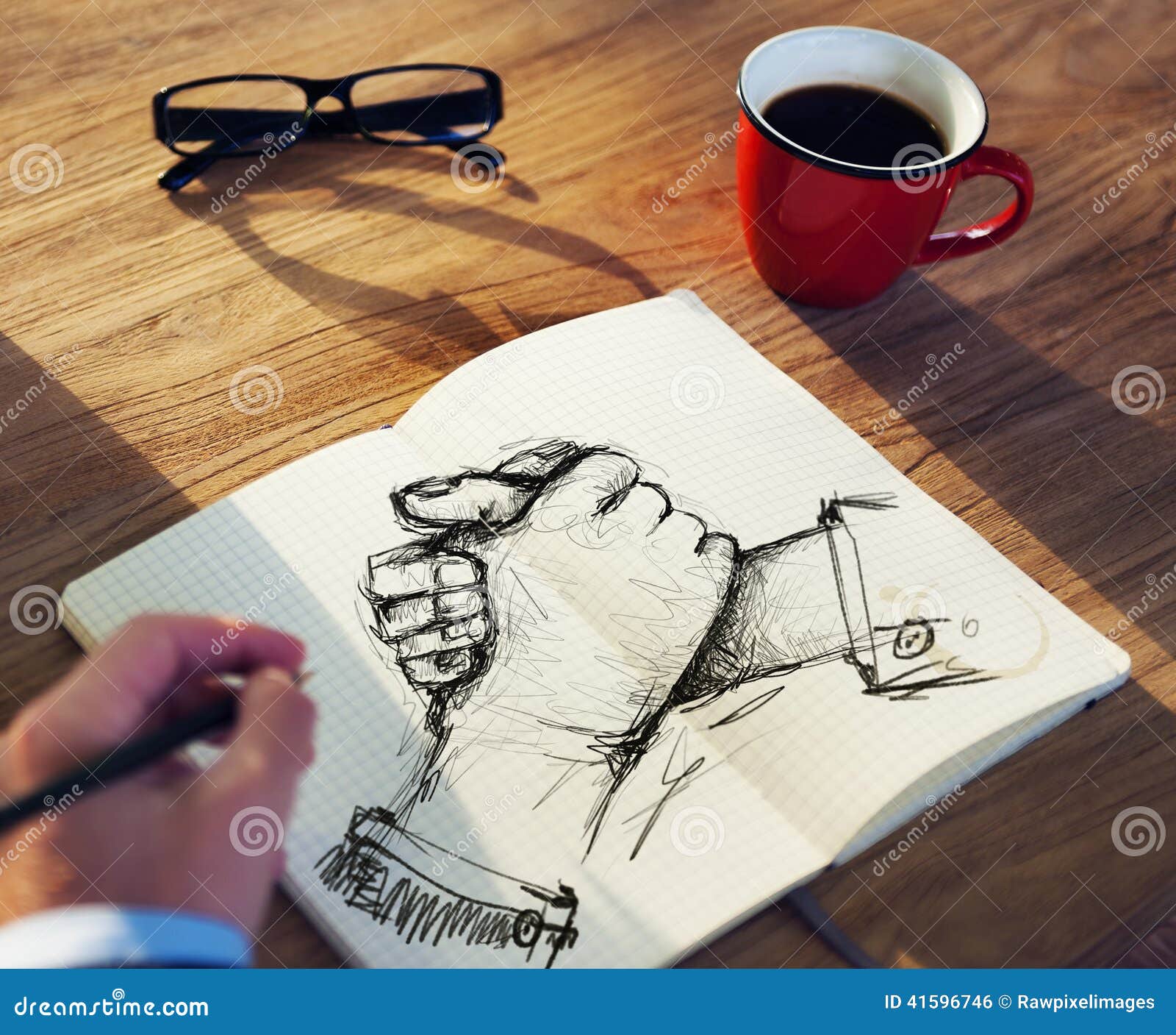 Man with a Note Pad and Togetherness Concepts Stock Photo - Image of ...