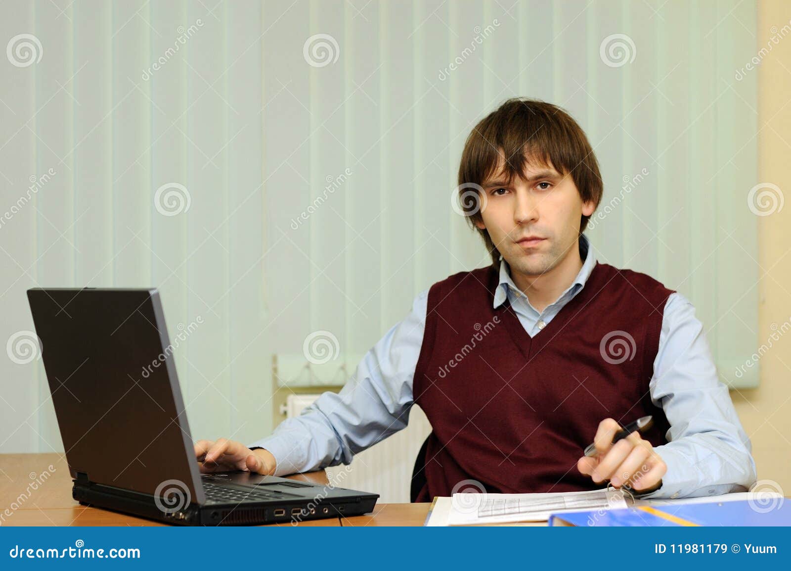 Man with notebook stock image. Image of white, management - 11981179