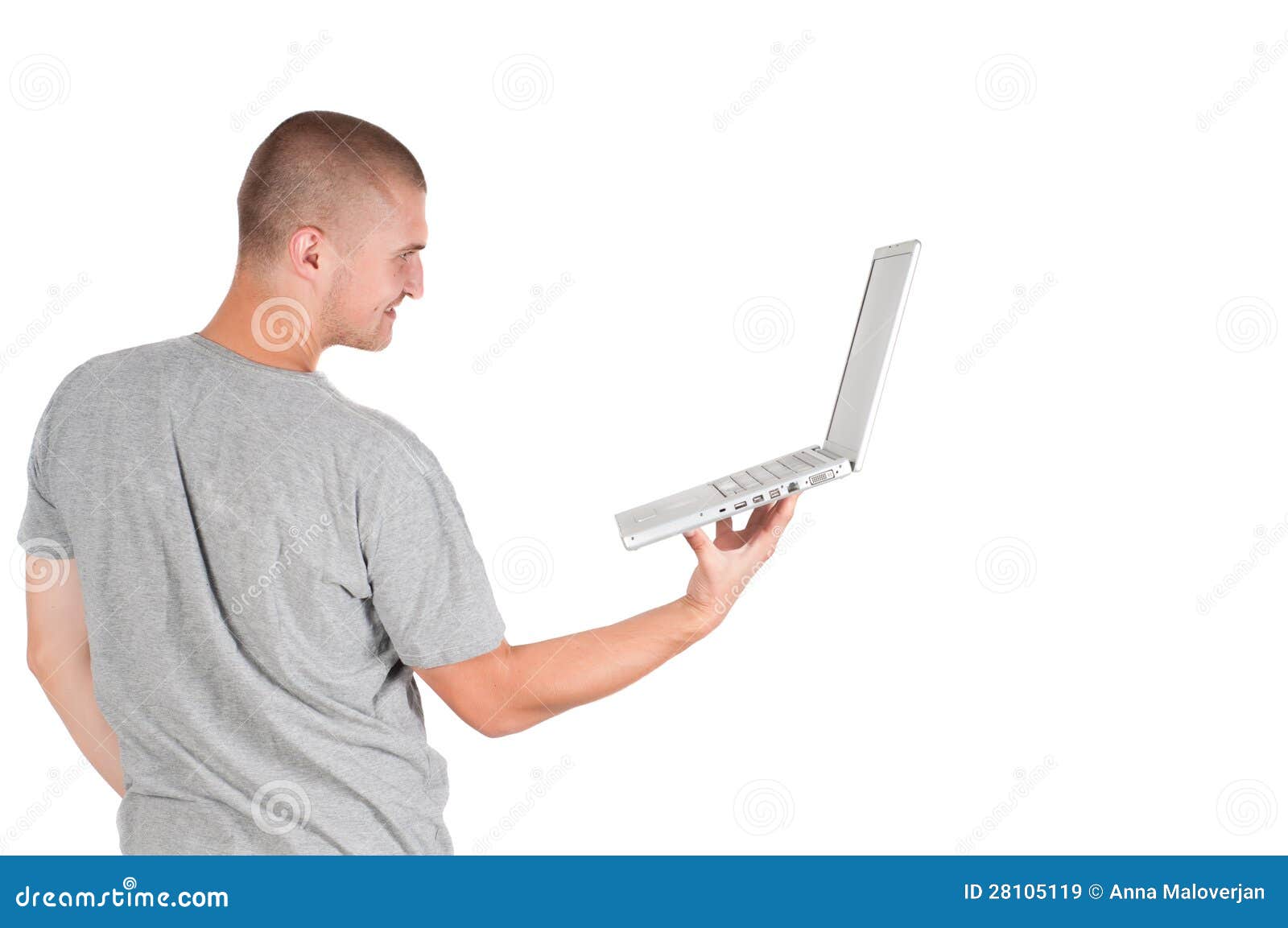 Man with notebook stock image. Image of happy, adult - 28105119