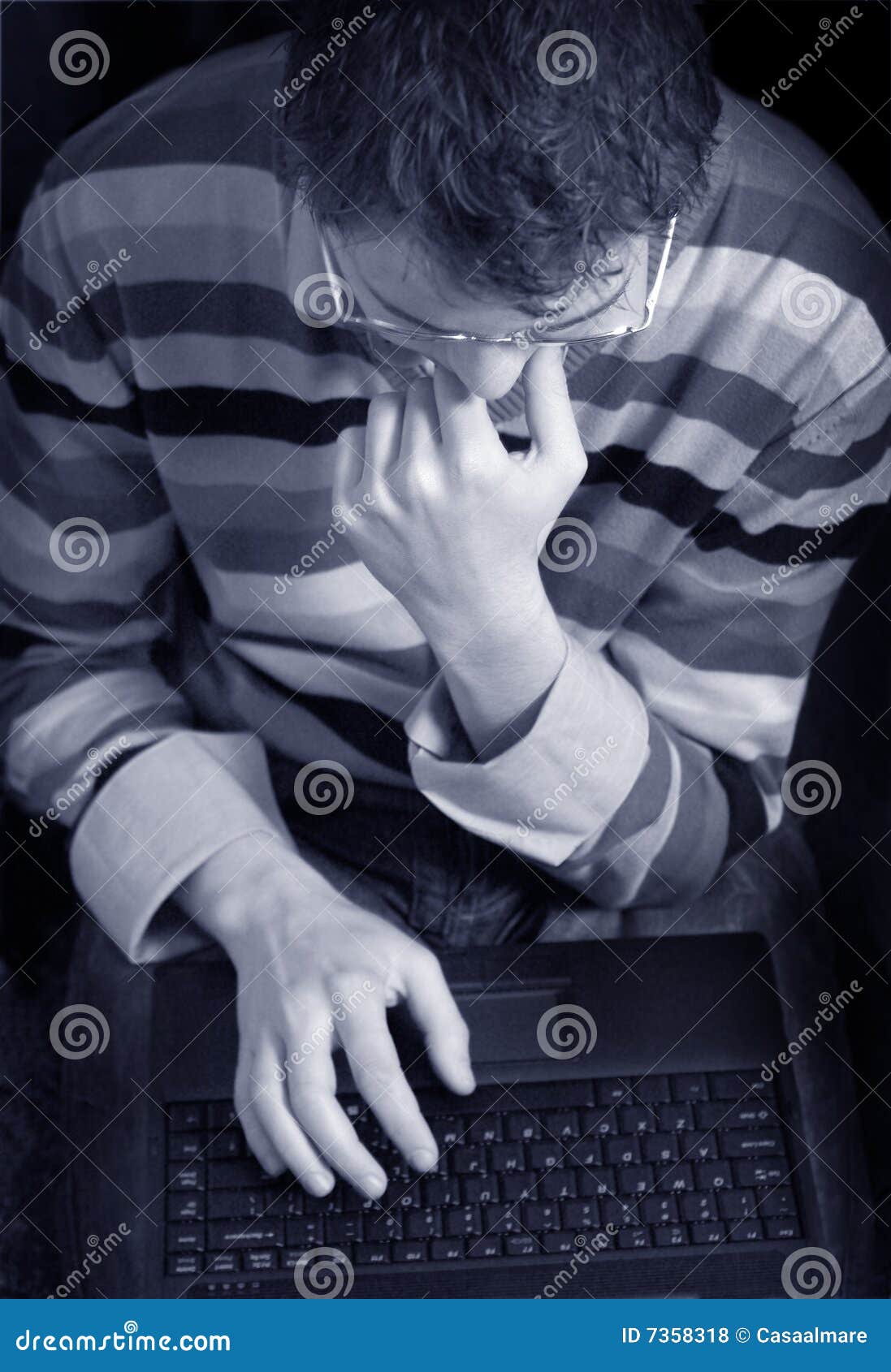 Man with notebook stock photo. Image of dark, young, office - 7358318