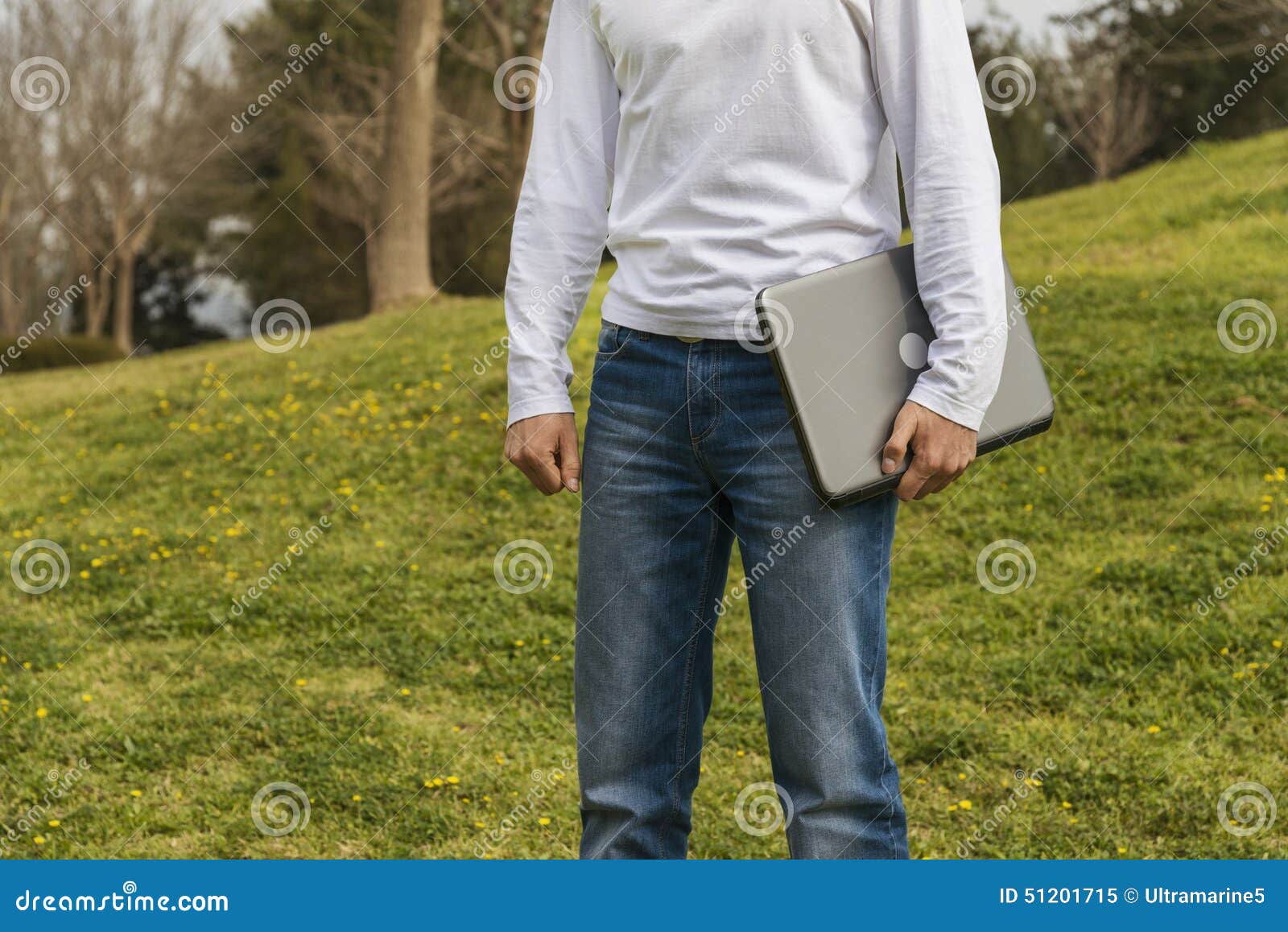 Man with notebook outdoors stock image. Image of horizontal - 51201715