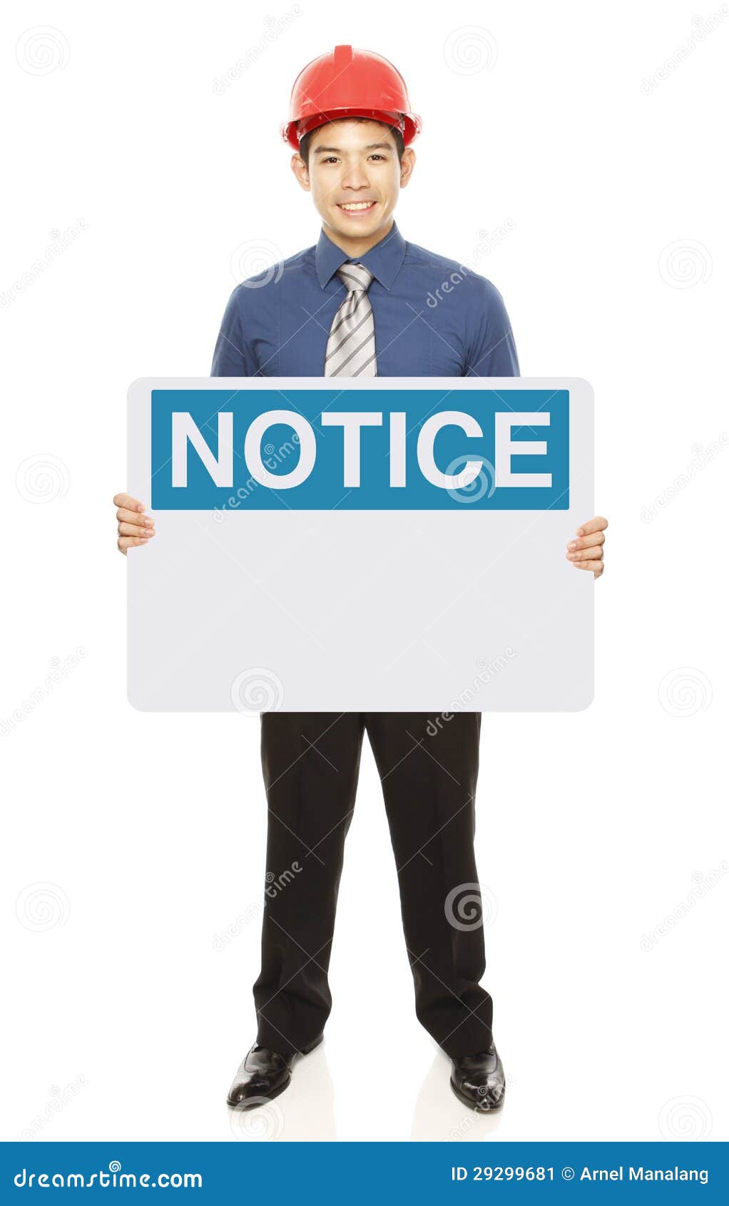 Man with a Notice Sign stock image. Image of notice, empty - 29299681