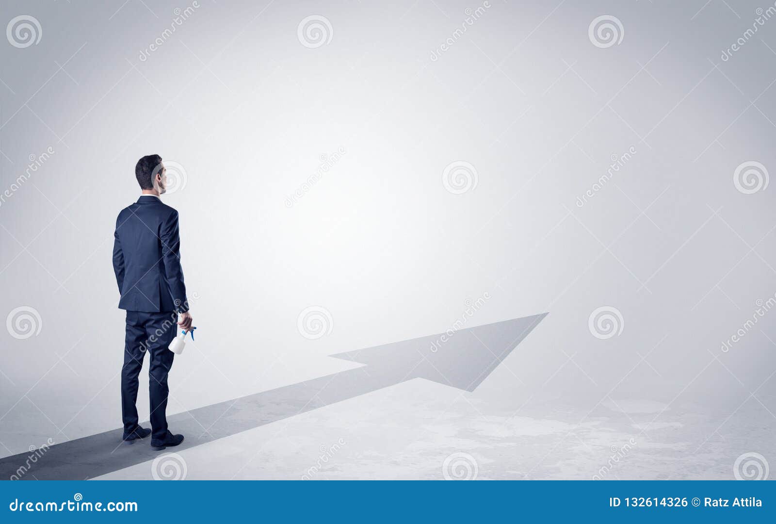 Man on the Direction of Success Stock Photo - Image of manager, line ...