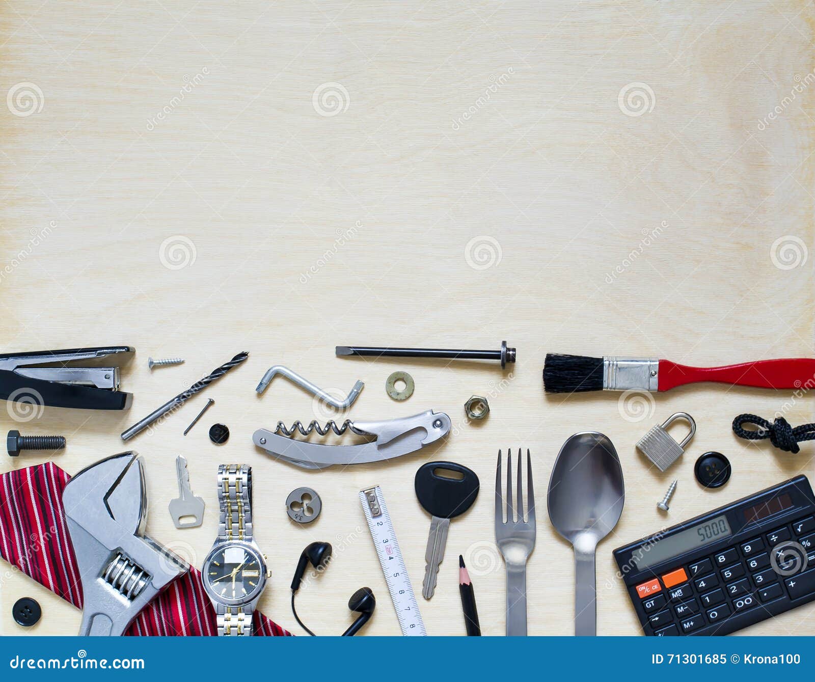 Man Objects Set stock image. Image of repairs, clothes - 71301685