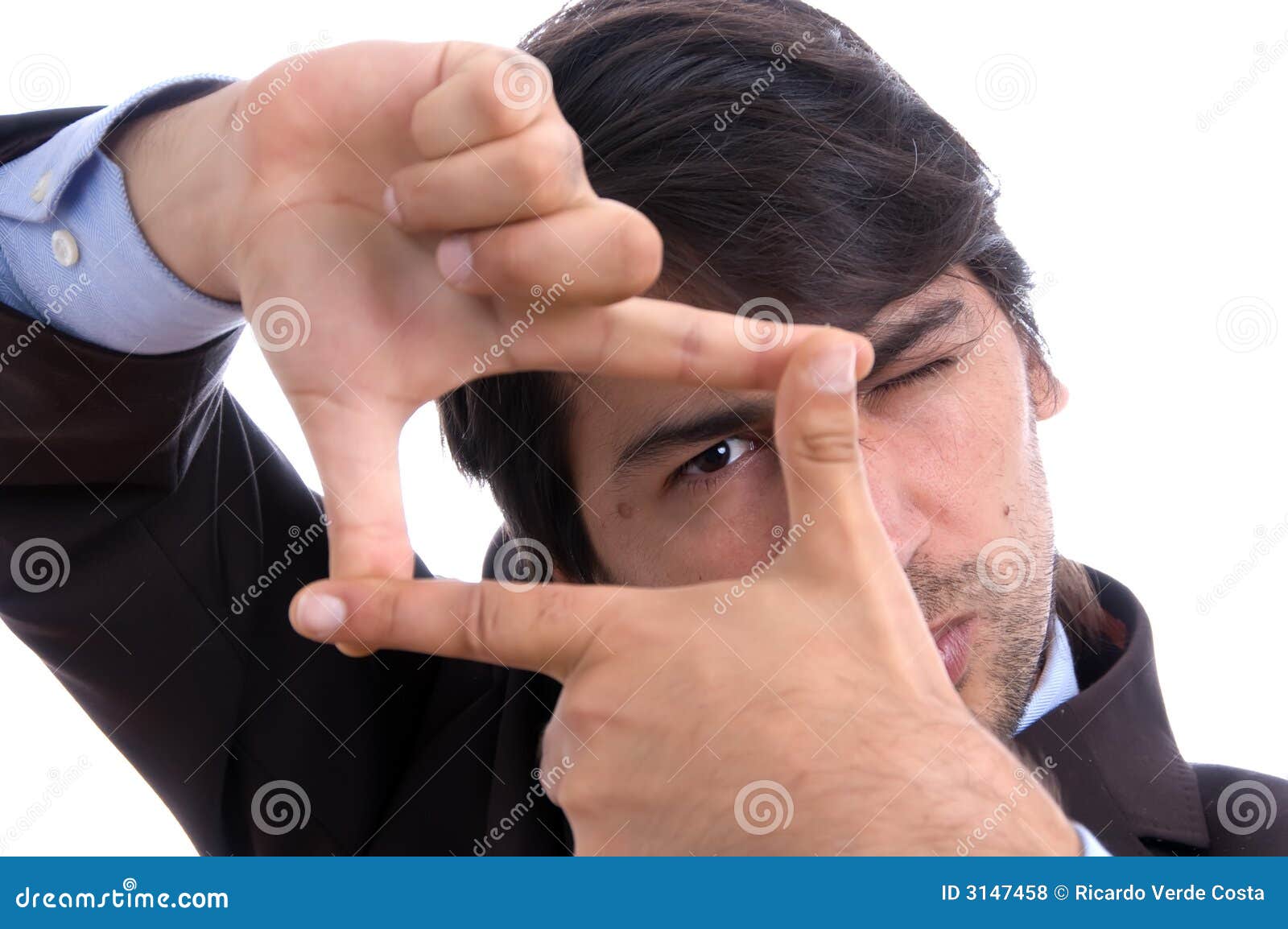 Man observing stock photo. Image of marketing, chart, lens - 3147458