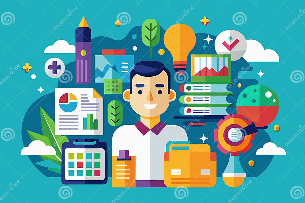 A Man is Observing a Diverse Array of Items, Save Time Customizable ...