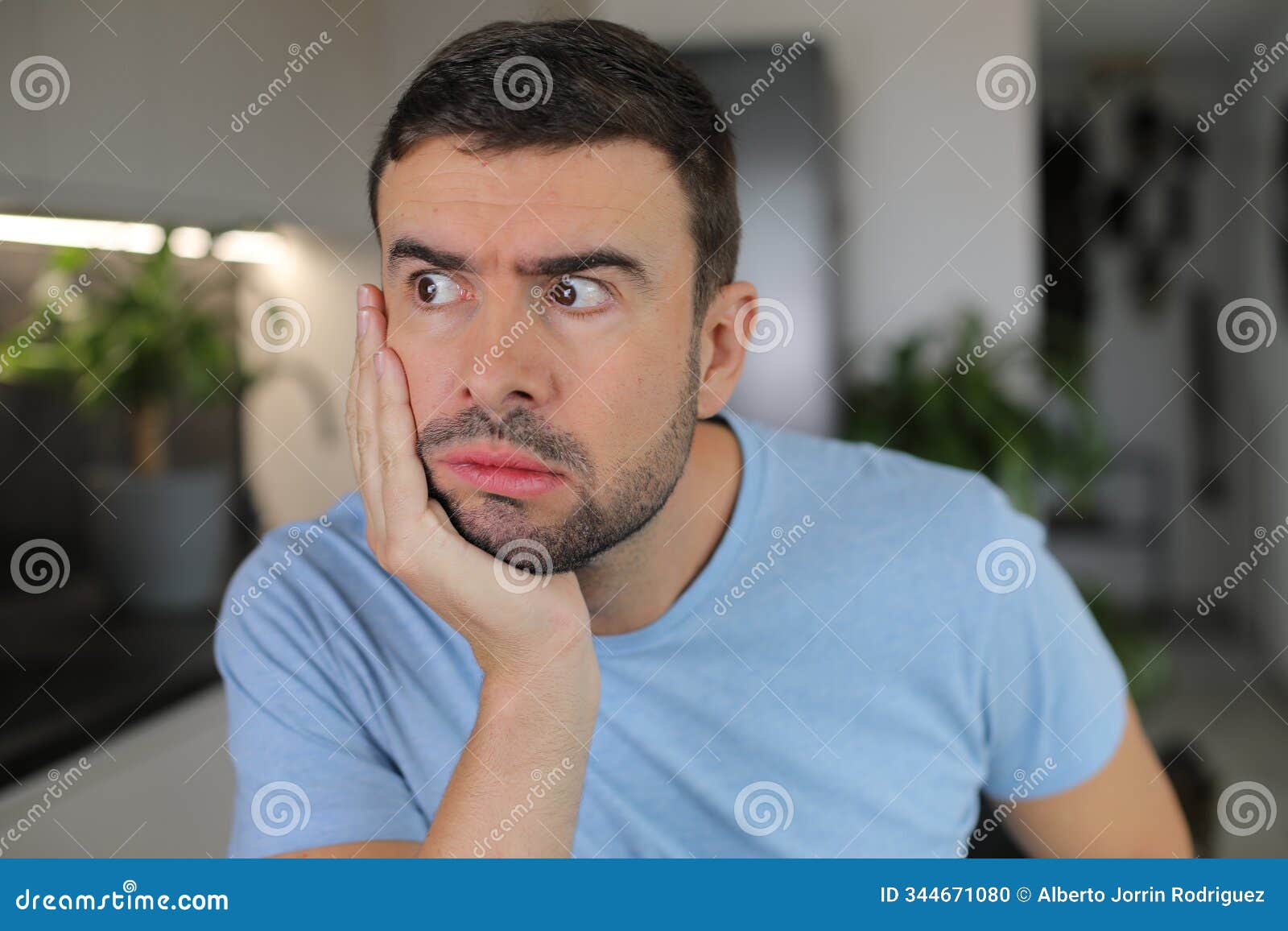 Man Observing Something with Lots of Attention Stock Photo - Image of ...
