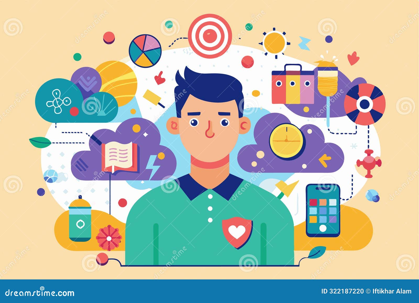 Man with OCD Surrounded by Challenges and Uncertainties, Obsessive ...