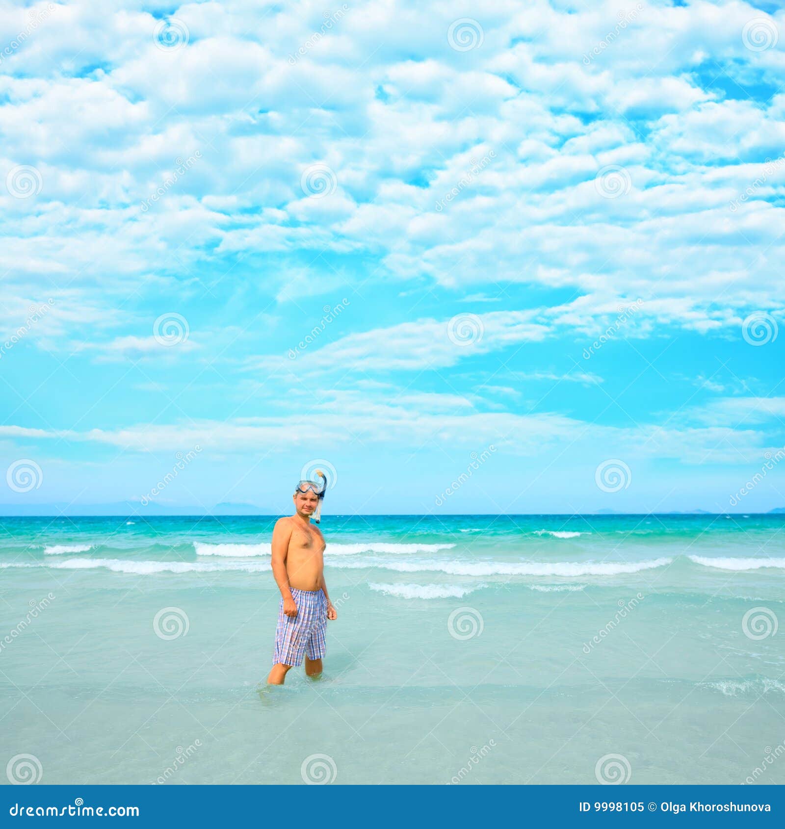 Man in ocean stock image. Image of lifestyles, ocean, holiday - 9998105