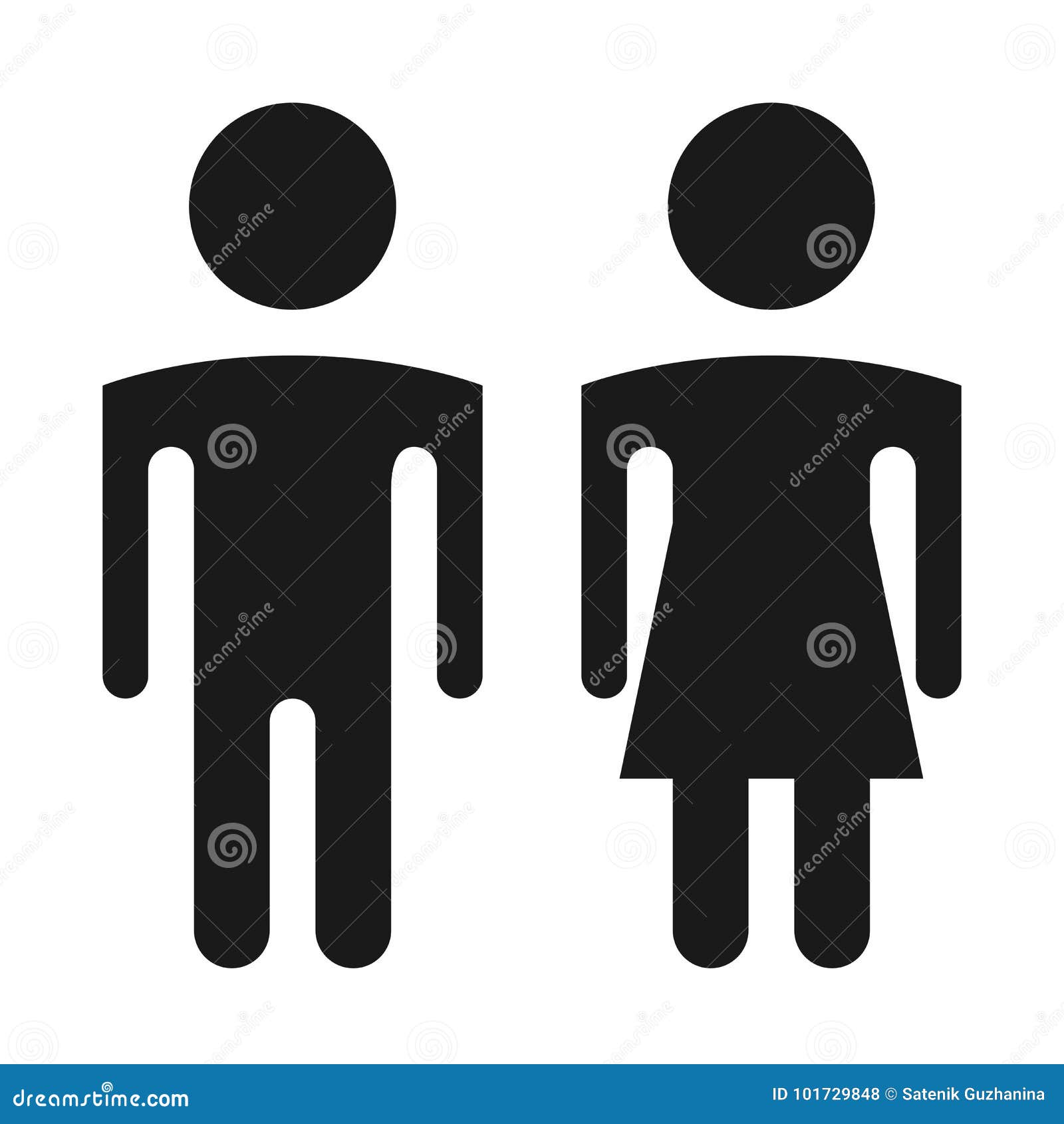 Man och kvinna, symbol vektor illustrationer. Illustration av manlig ...