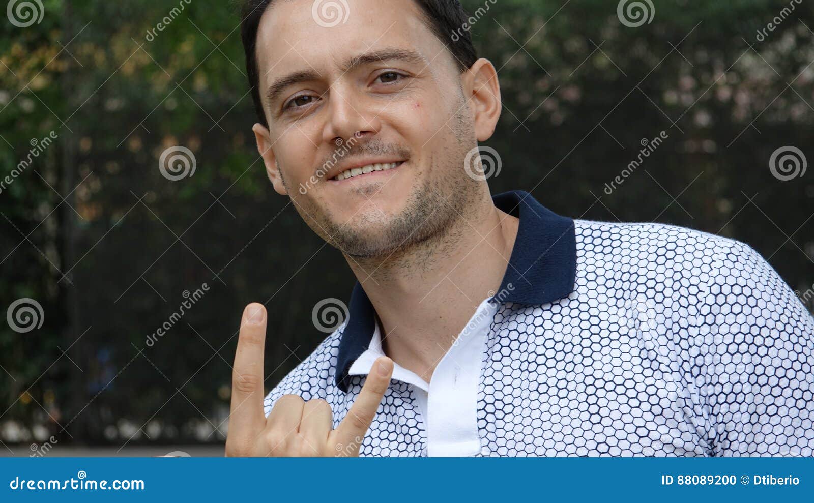 Man and Offensive Hand Gesture Stock Photo - Image of palm, repulsive ...