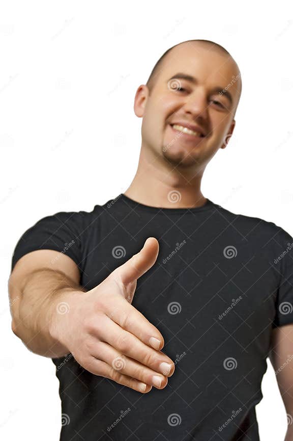 Man offer hand stock image. Image of model, young, business - 12810725