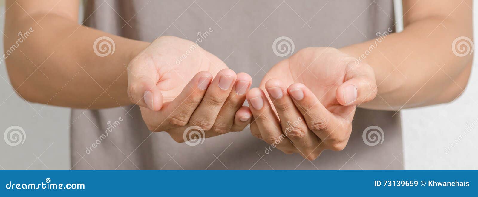 Man Offer Hand and Holding Nothing Stock Image - Image of give ...
