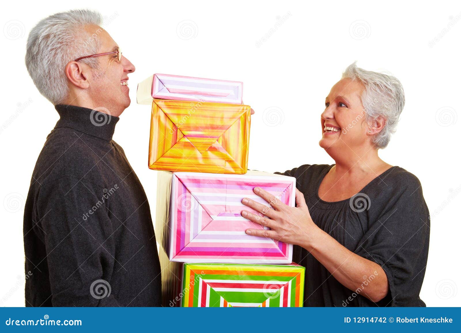 Man offering presents stock photo. Image of gift, gray - 12914742