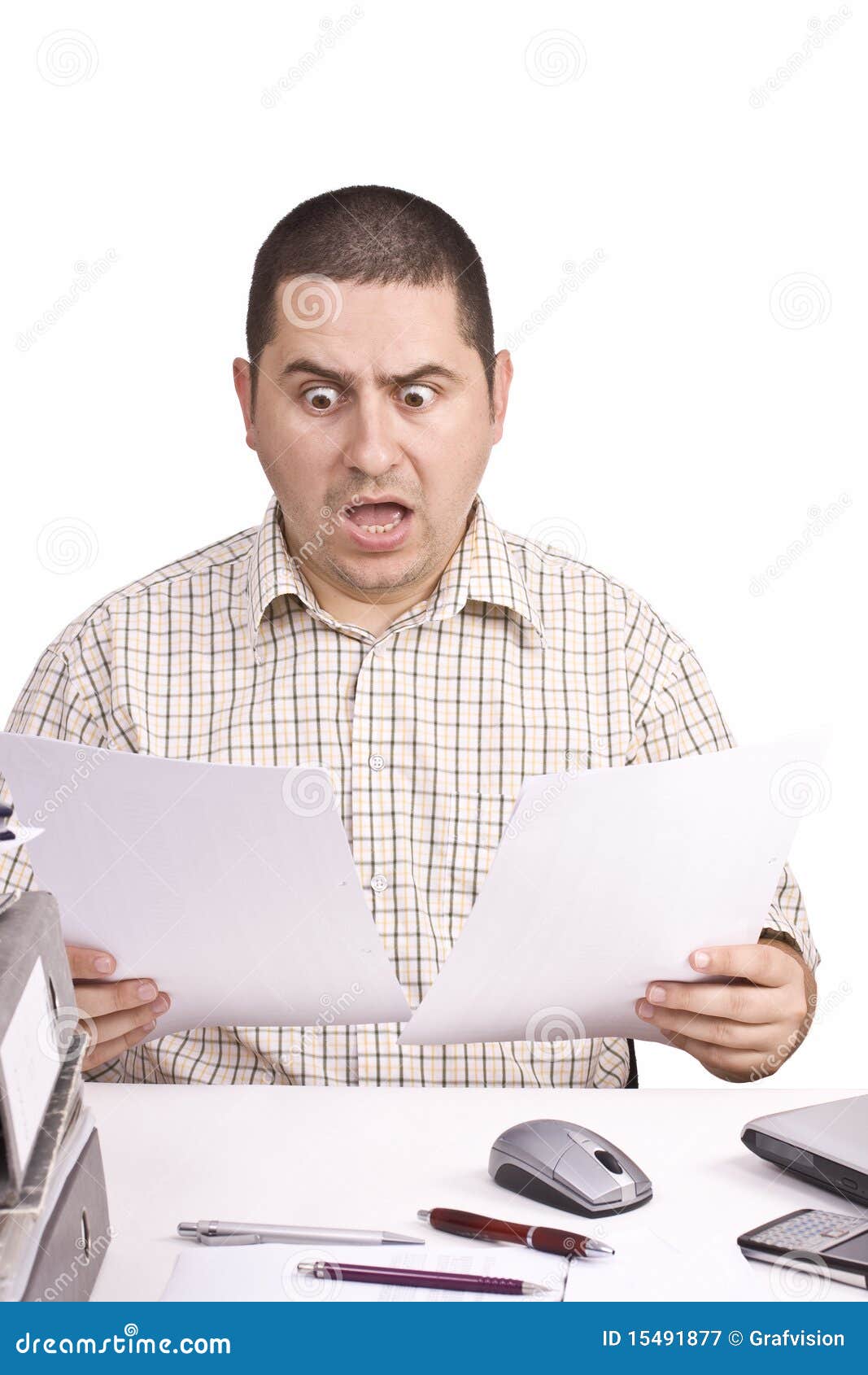 Man in a office stock image. Image of isolated, notebook - 15491877