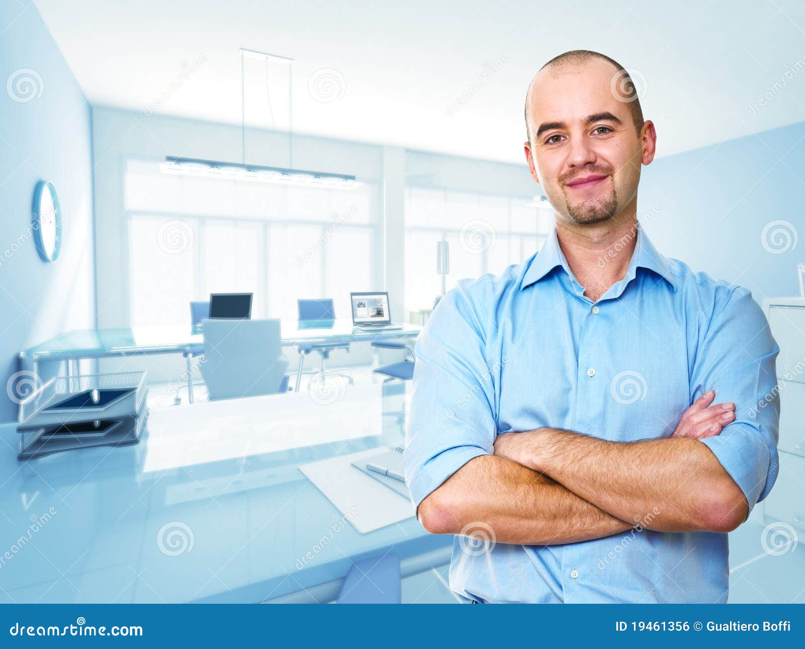 Man in office stock photo. Image of office, confident - 19461356