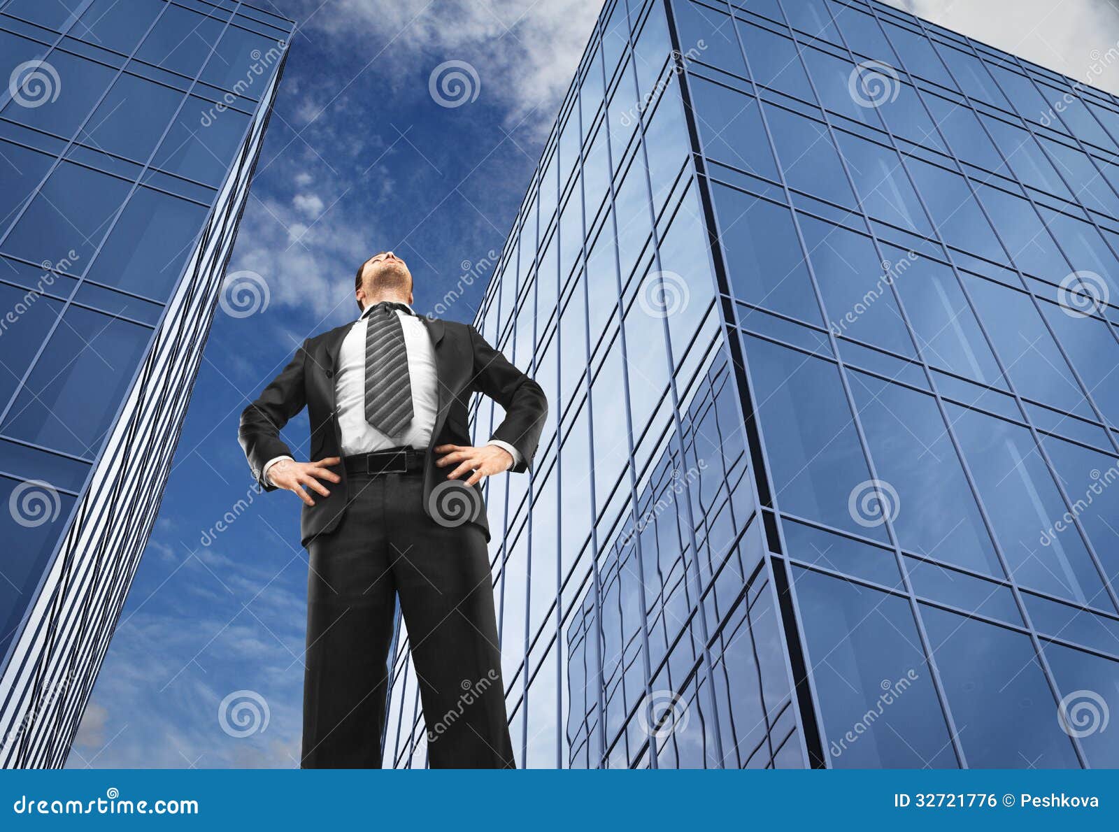 Man and office buildings stock photo. Image of nature - 32721776