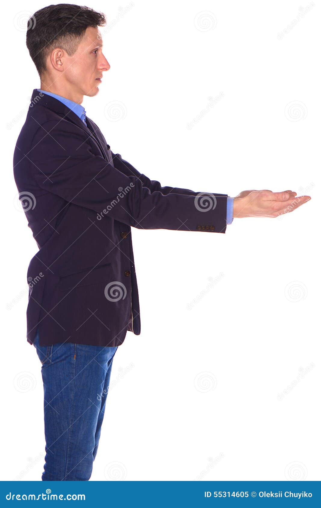 Man Office Taking Something Isolated Stock Image - Image of paper ...