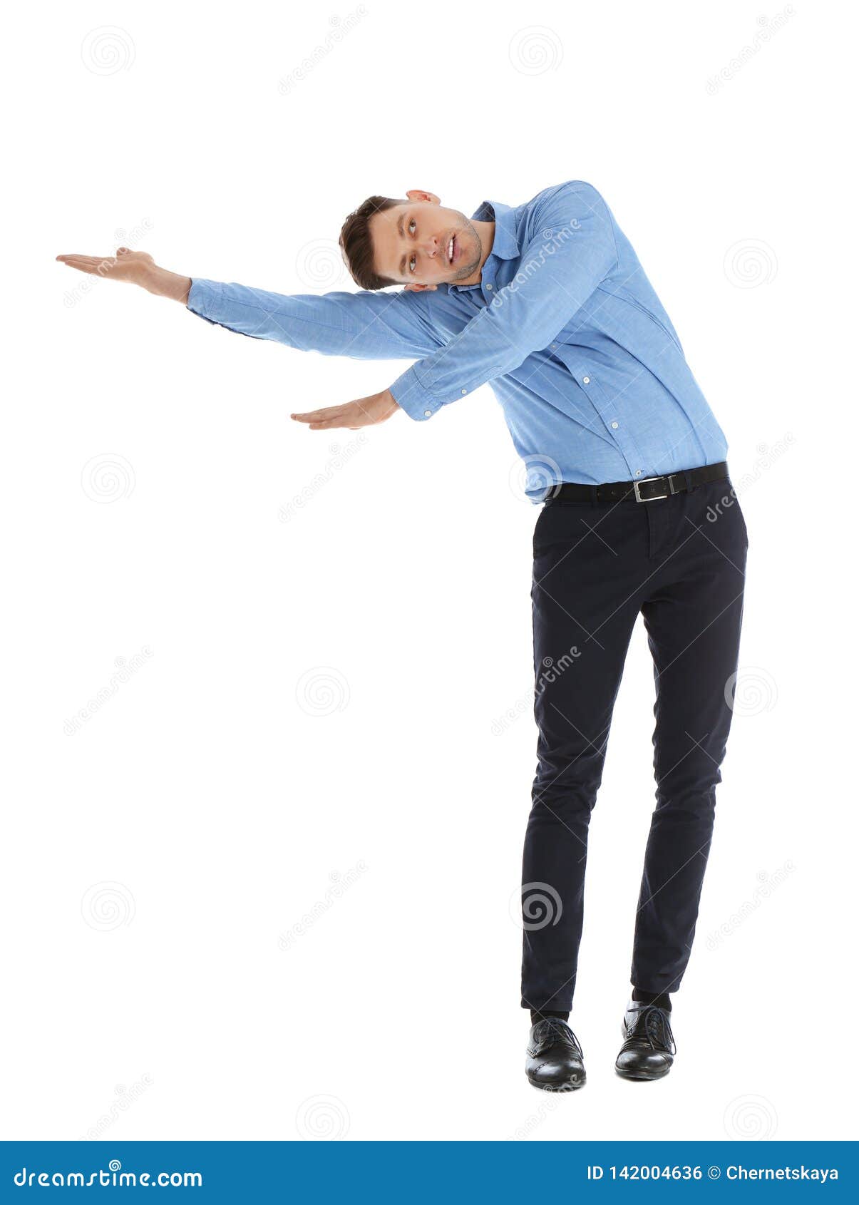 Man in office wear posing stock photo. Image of full - 142004636