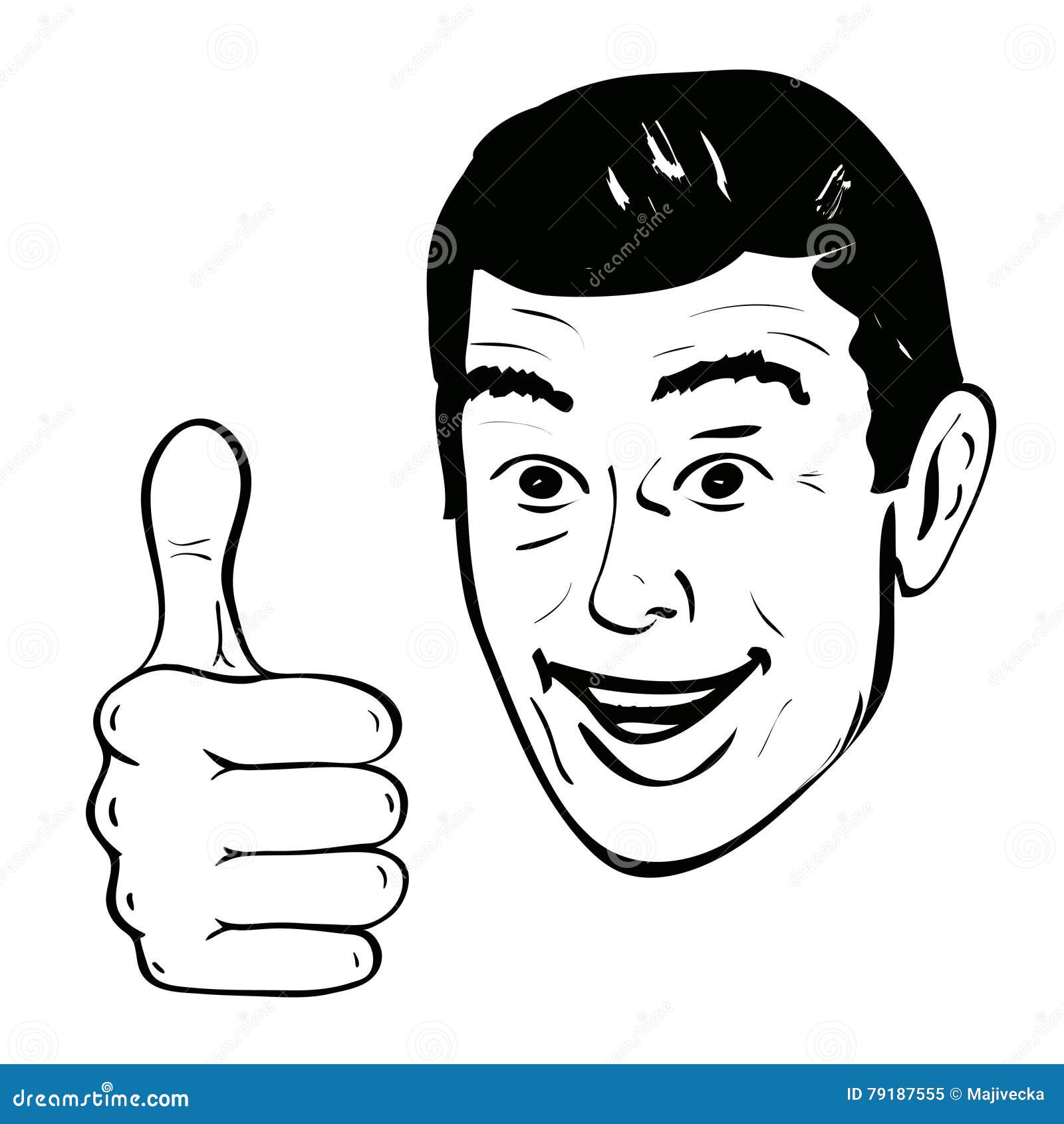 Man ok stock illustration. Illustration of person, adult - 79187555