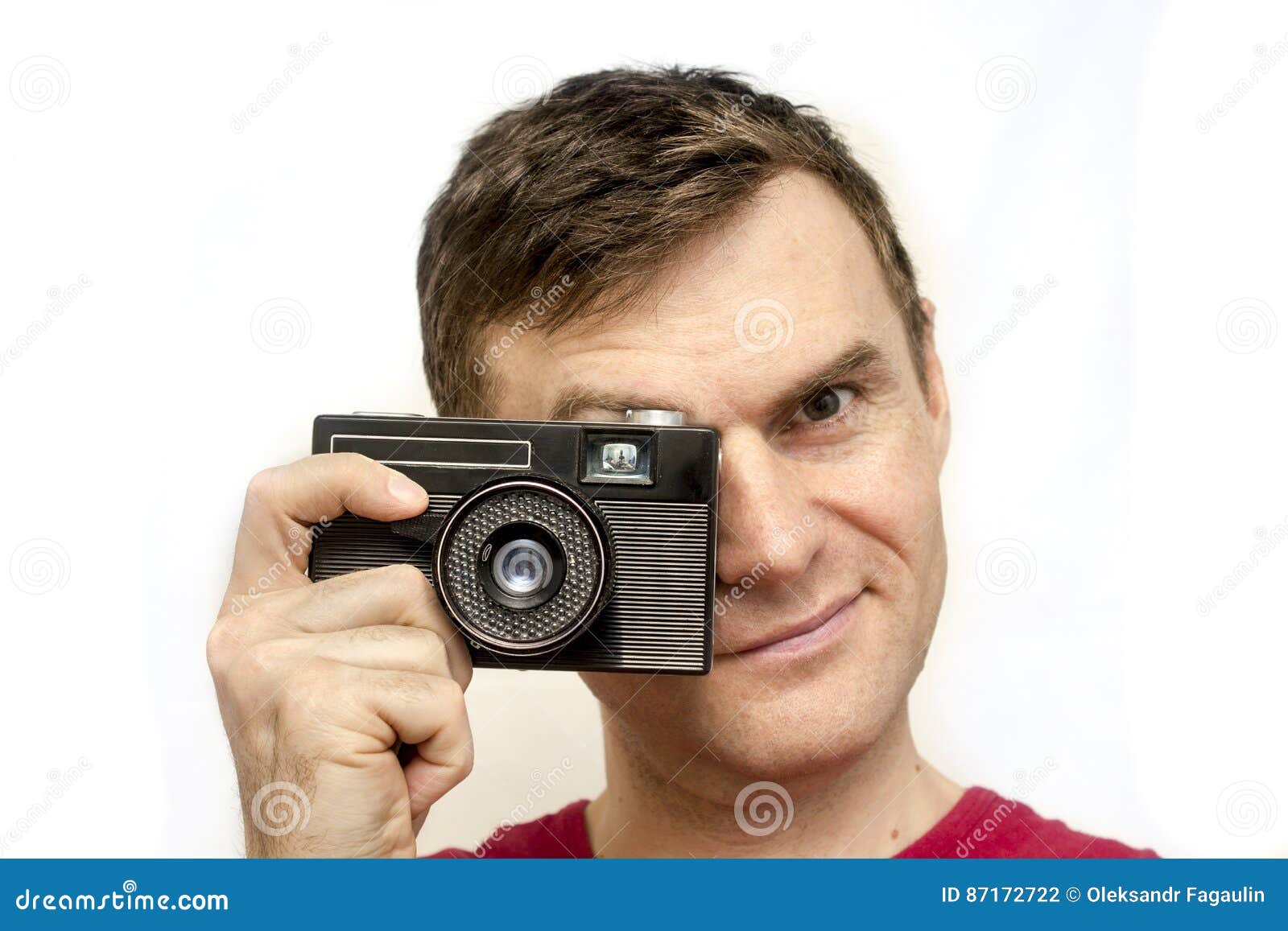 Man with old camera stock photo. Image of teenage, people - 87172722