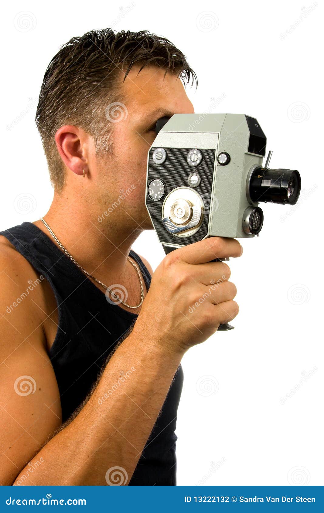 Man with Old Fashioned Film Camera Stock Photo - Image of equipment ...