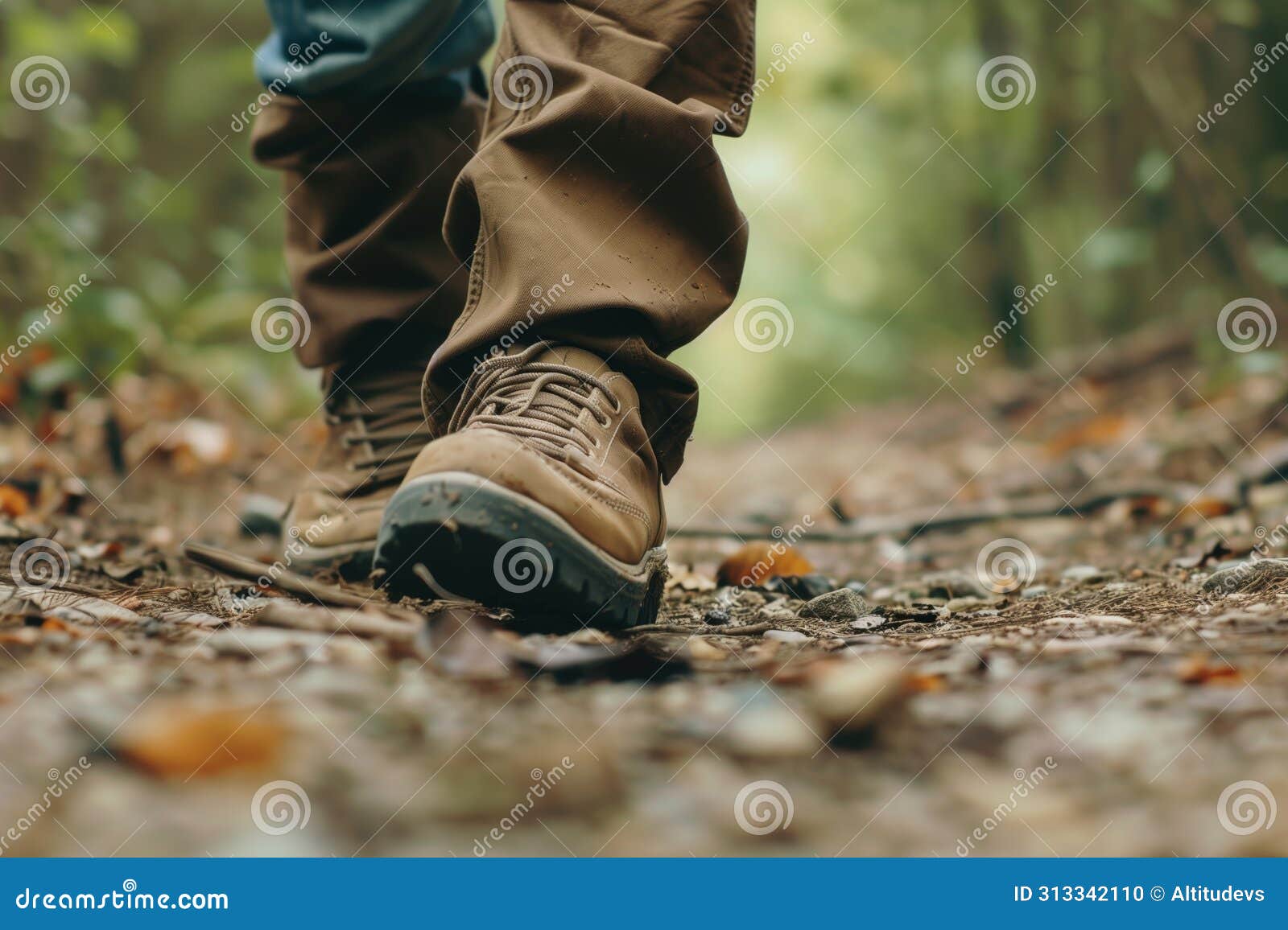 Path Of Shoe Tracks. Walking Away Footsteps. Foot Stamps Moving Beyond ...