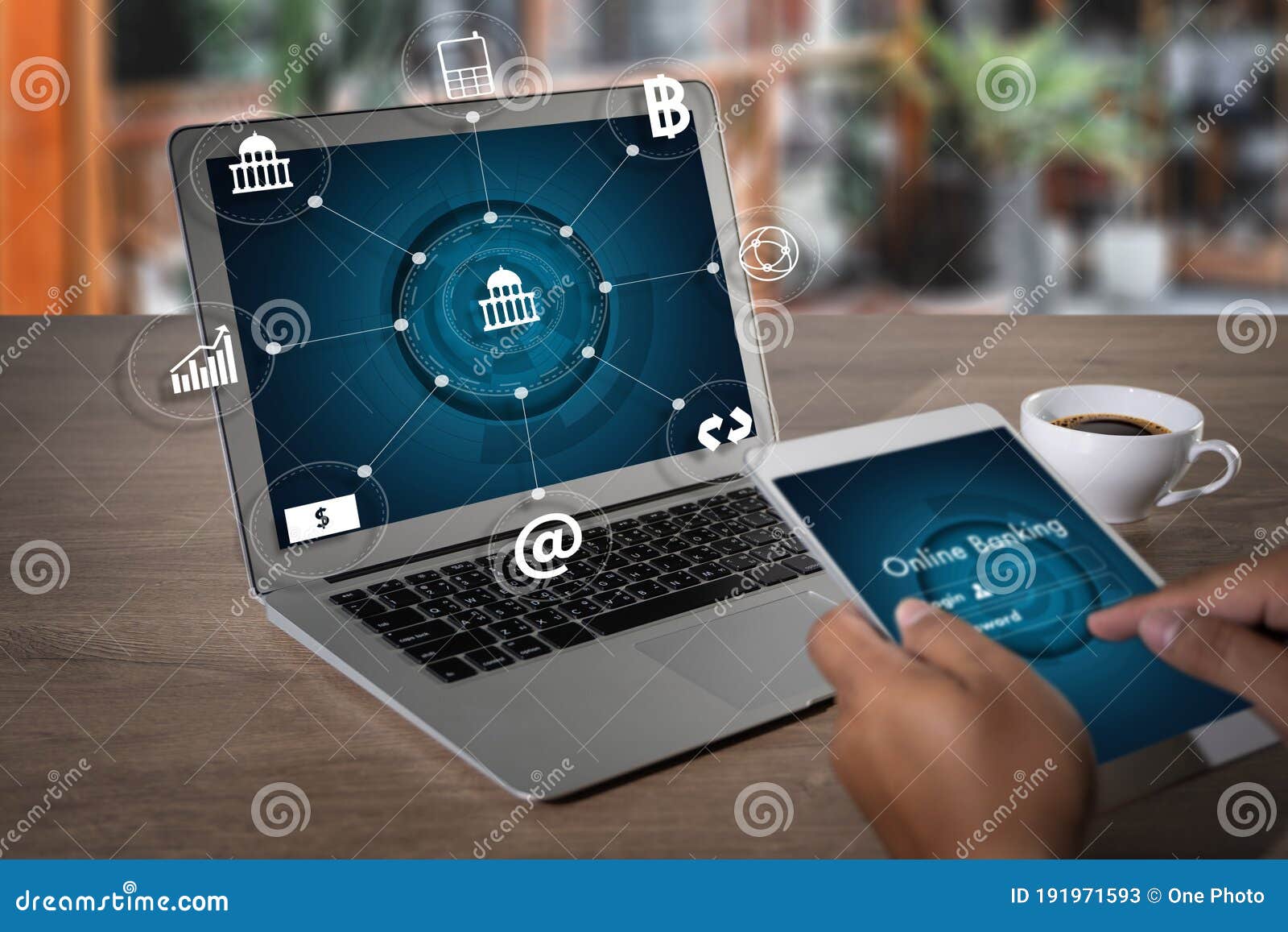 Man Online Banking Technology Ecommerce To Online Banking Pay Digital ...