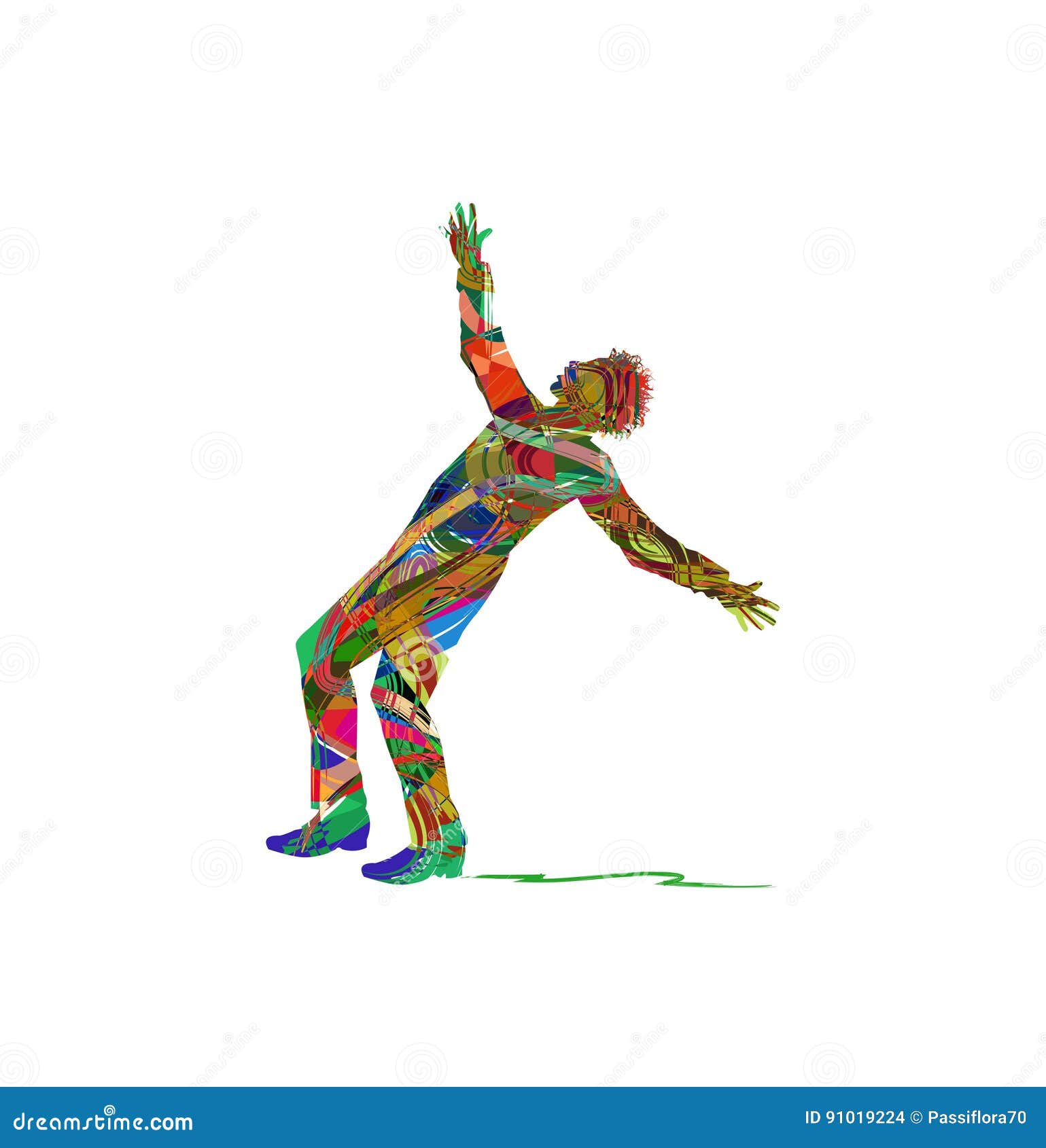 Man with open arms stock vector. Illustration of colors - 91019224