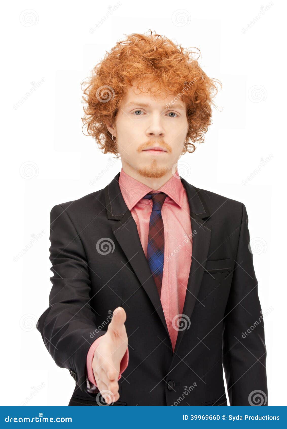 Man with an Open Hand Ready for Handshake Stock Photo - Image of ...