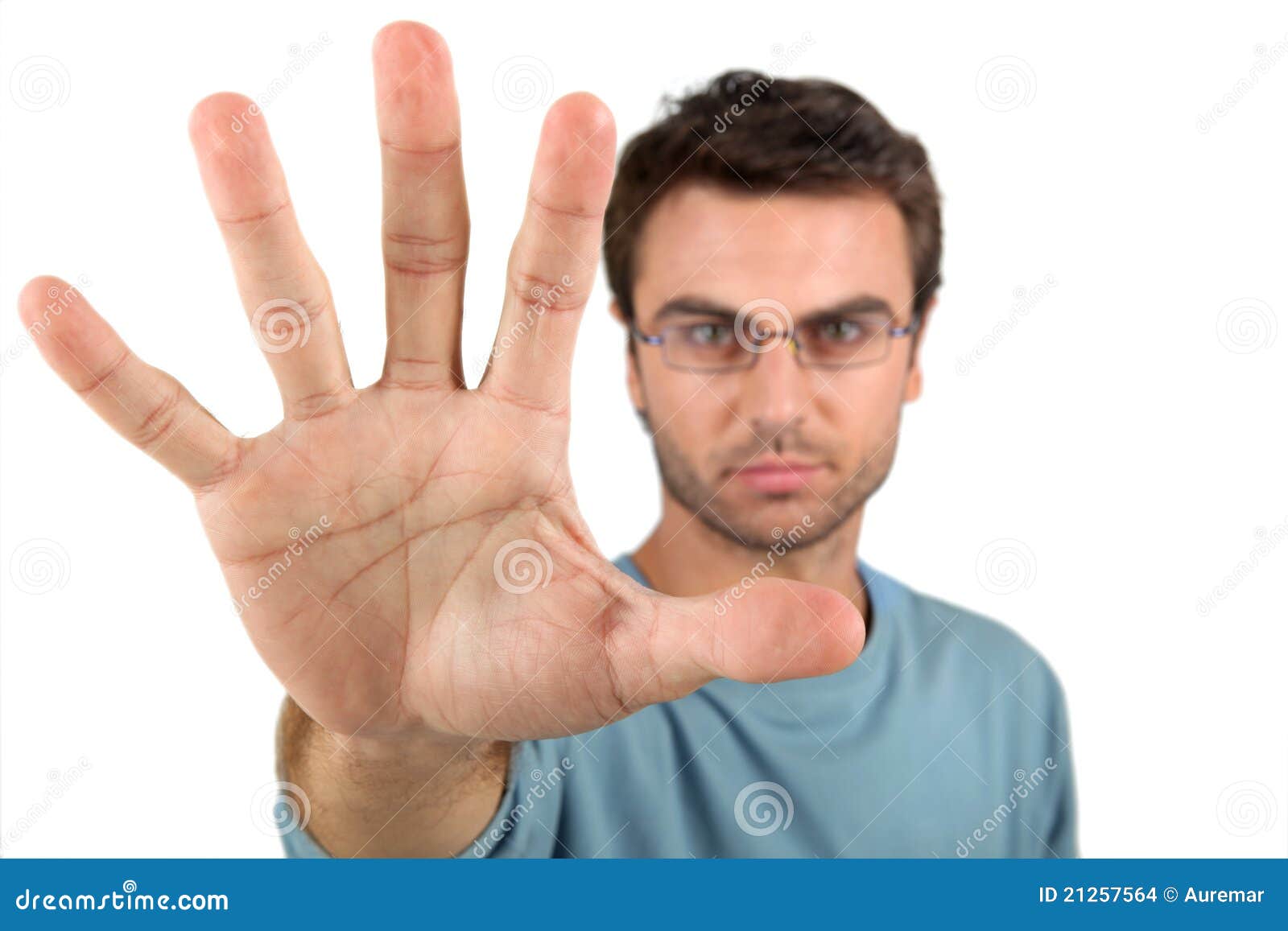 A man opening his hand stock photo. Image of protesting - 21257564