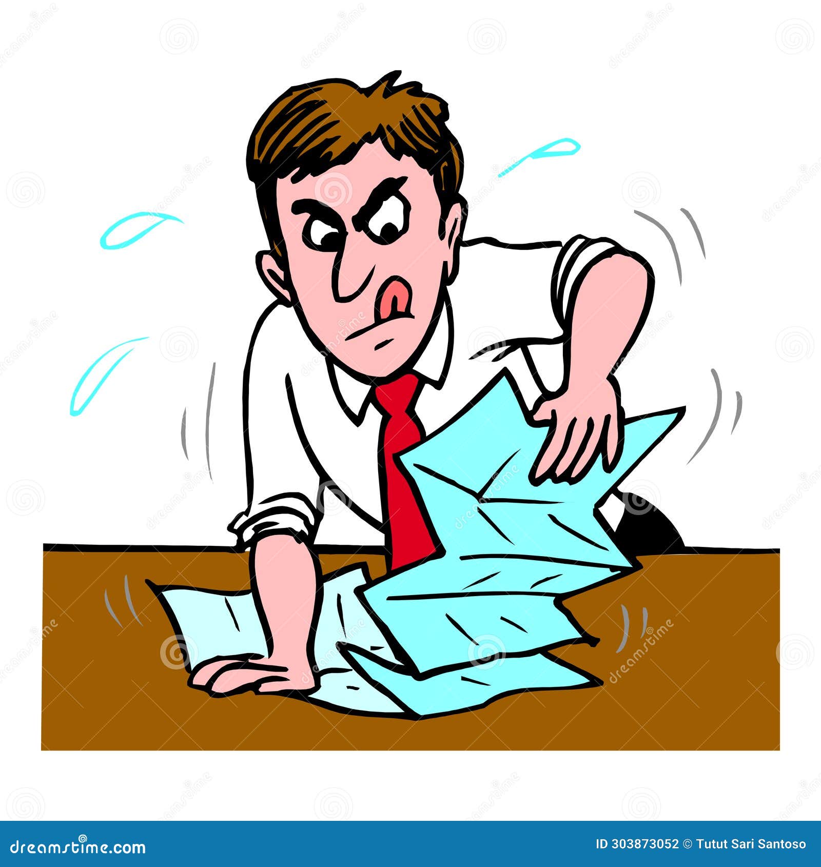 Man opening map stock vector. Illustration of vector - 303873052