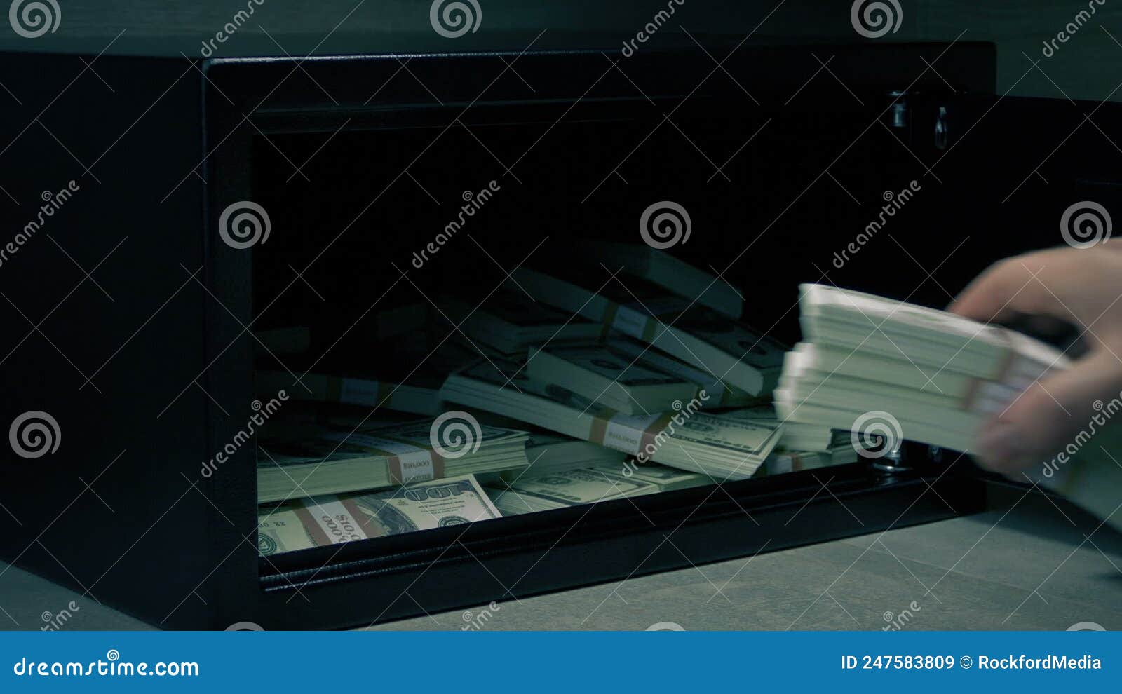 Man Puts Money in Safe Unlocks, Locks Stock Video - Video of bedroom ...