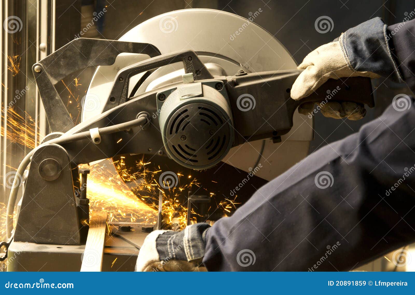 Man operating grinder stock image. Image of industry - 20891859
