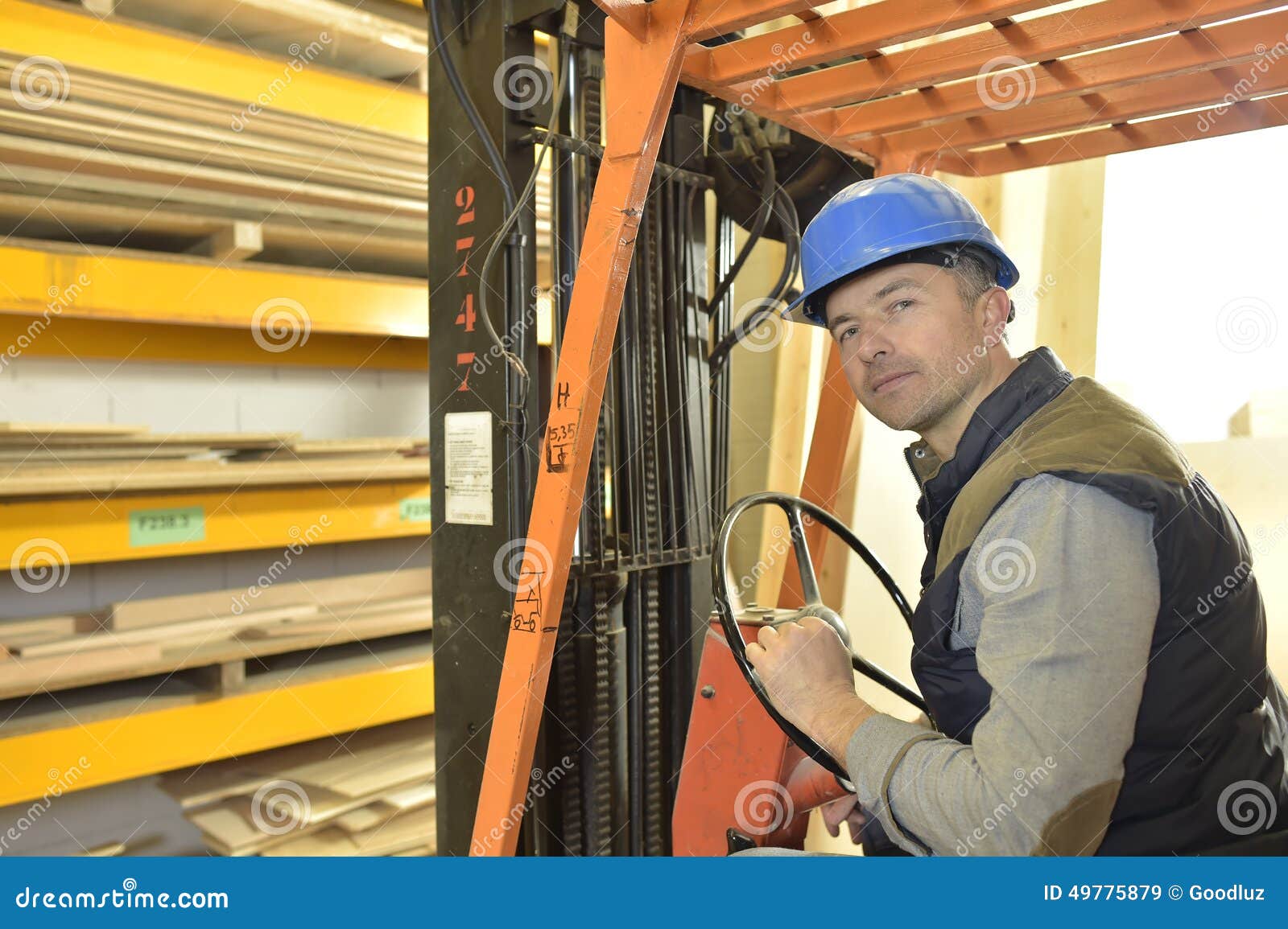 Man operator in warehouse stock image. Image of craftsman - 49775879