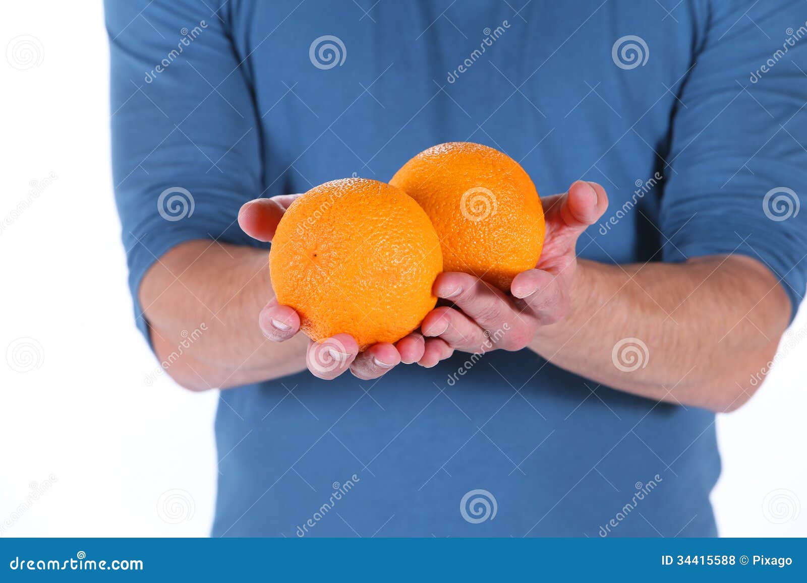 Man and orange stock photo. Image of fruit, relax, crunch - 34415588