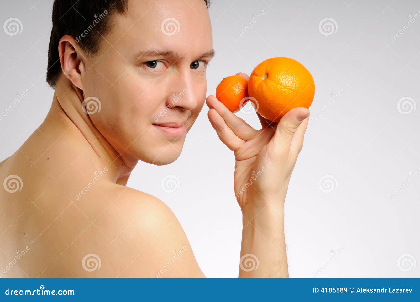 The man with oranges stock image. Image of healthy, male - 4185889