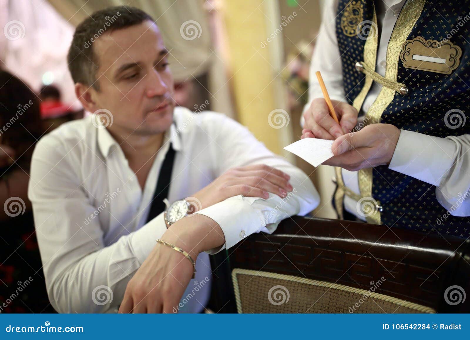 Man ordering food stock photo. Image of employee, lunch - 106542284