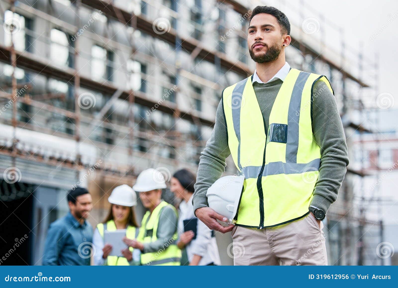 Man, Outdoor and Construction As Employee for Building Project ...