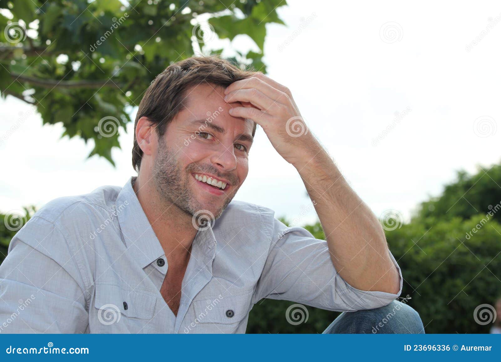 Man outdoors stock photo. Image of calm, relaxing, relaxation - 23696336