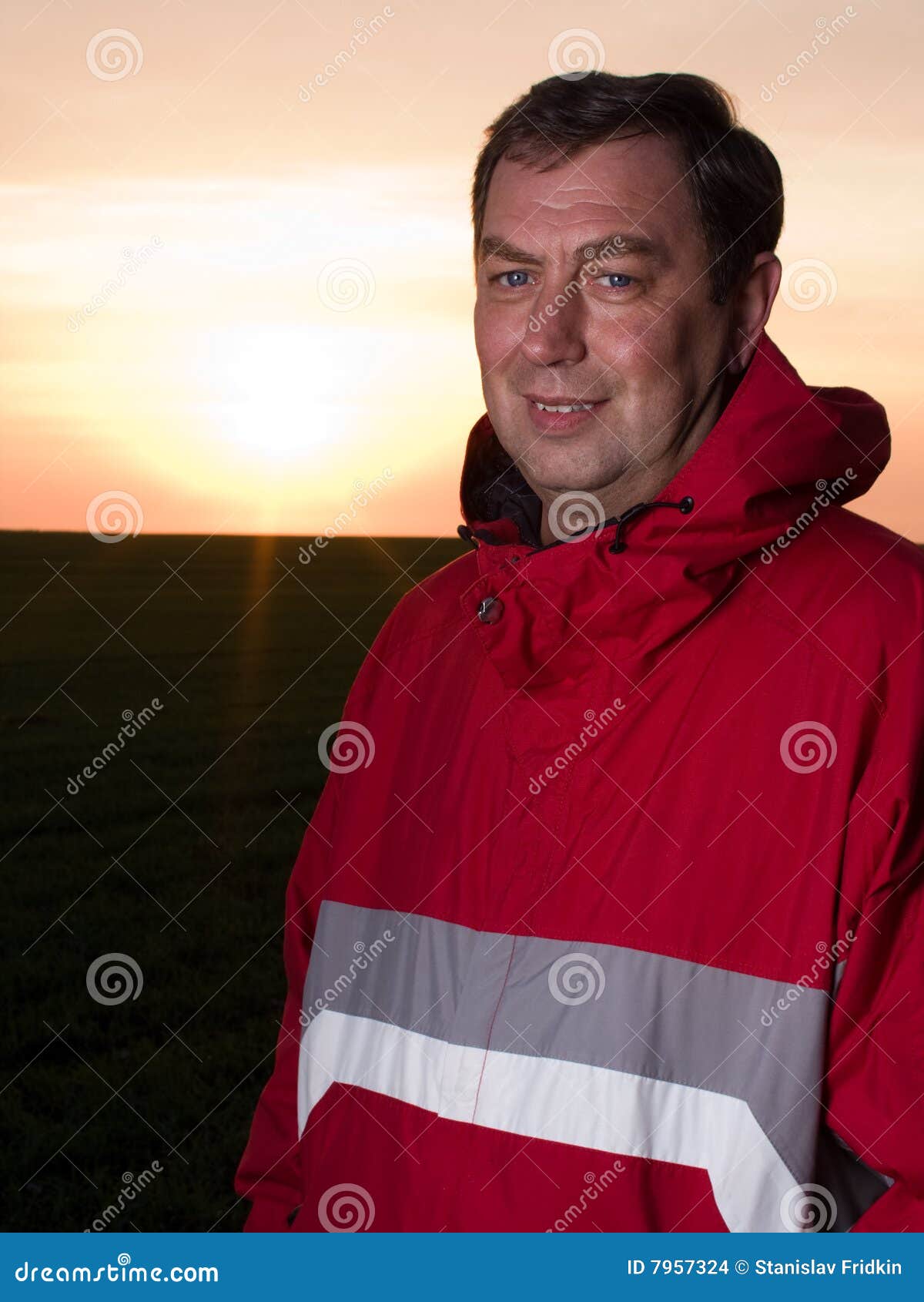 Man outdoors stock photo. Image of dawn, outdoor, jacket - 7957324