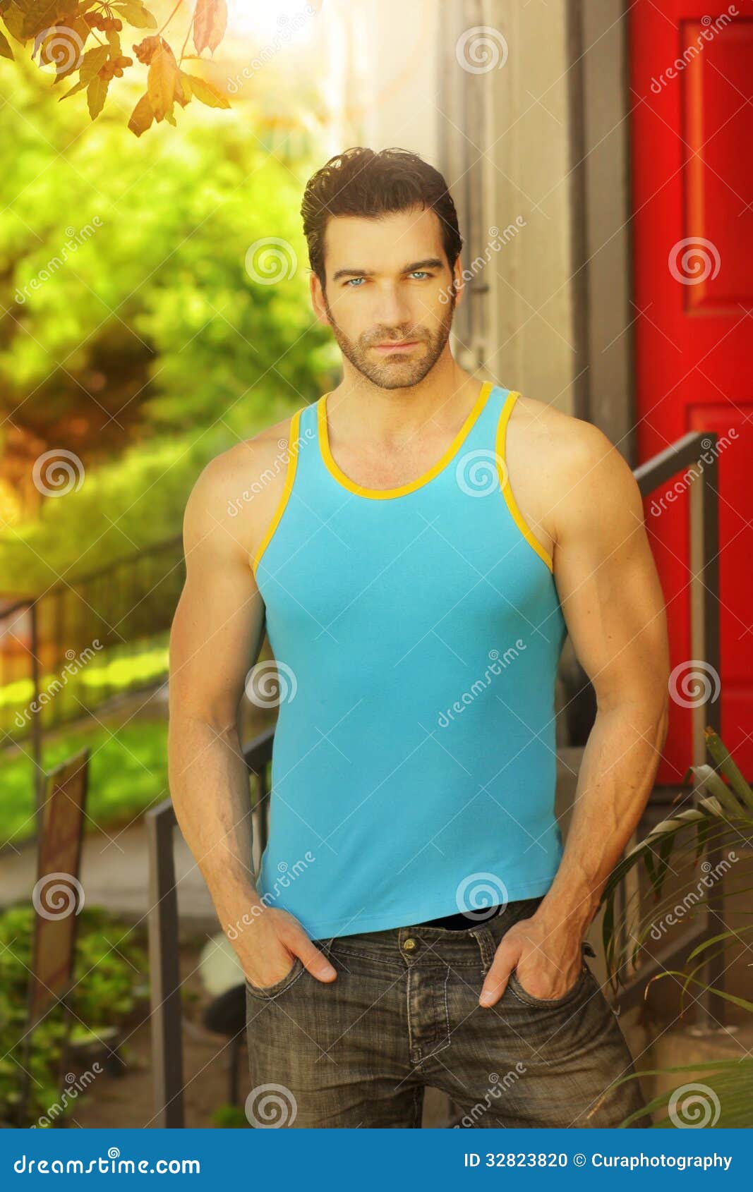 Man outdoors stock photo. Image of candid, dating, residential - 32823820