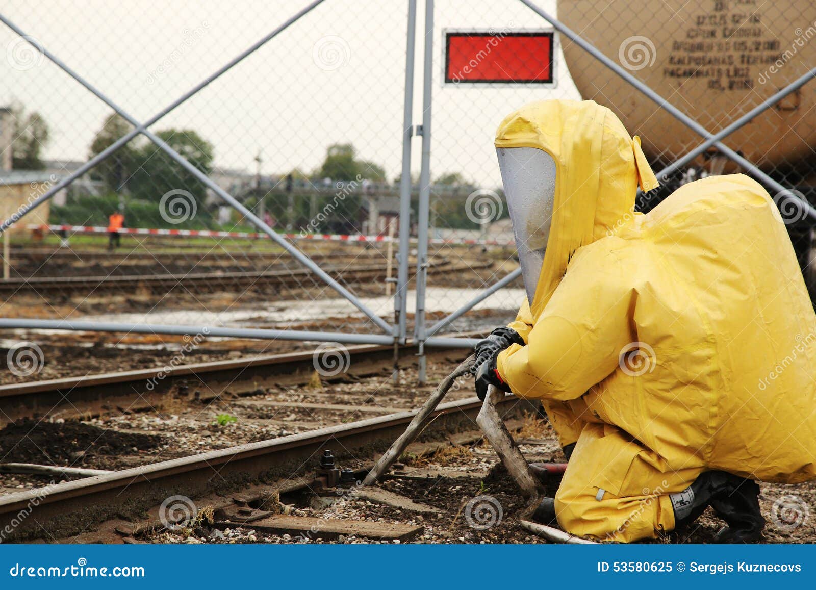 Man Outfit in Biological Protection Suit Stock Image - Image of epidemy ...