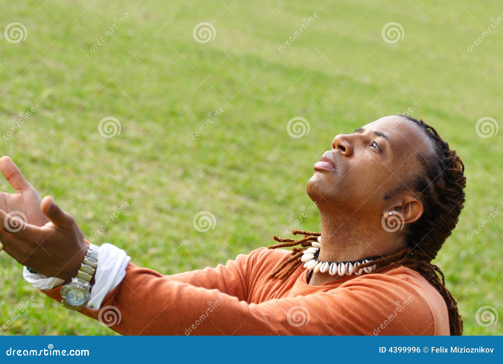 Man Outreaching stock photo. Image of real, blur, green - 4399996